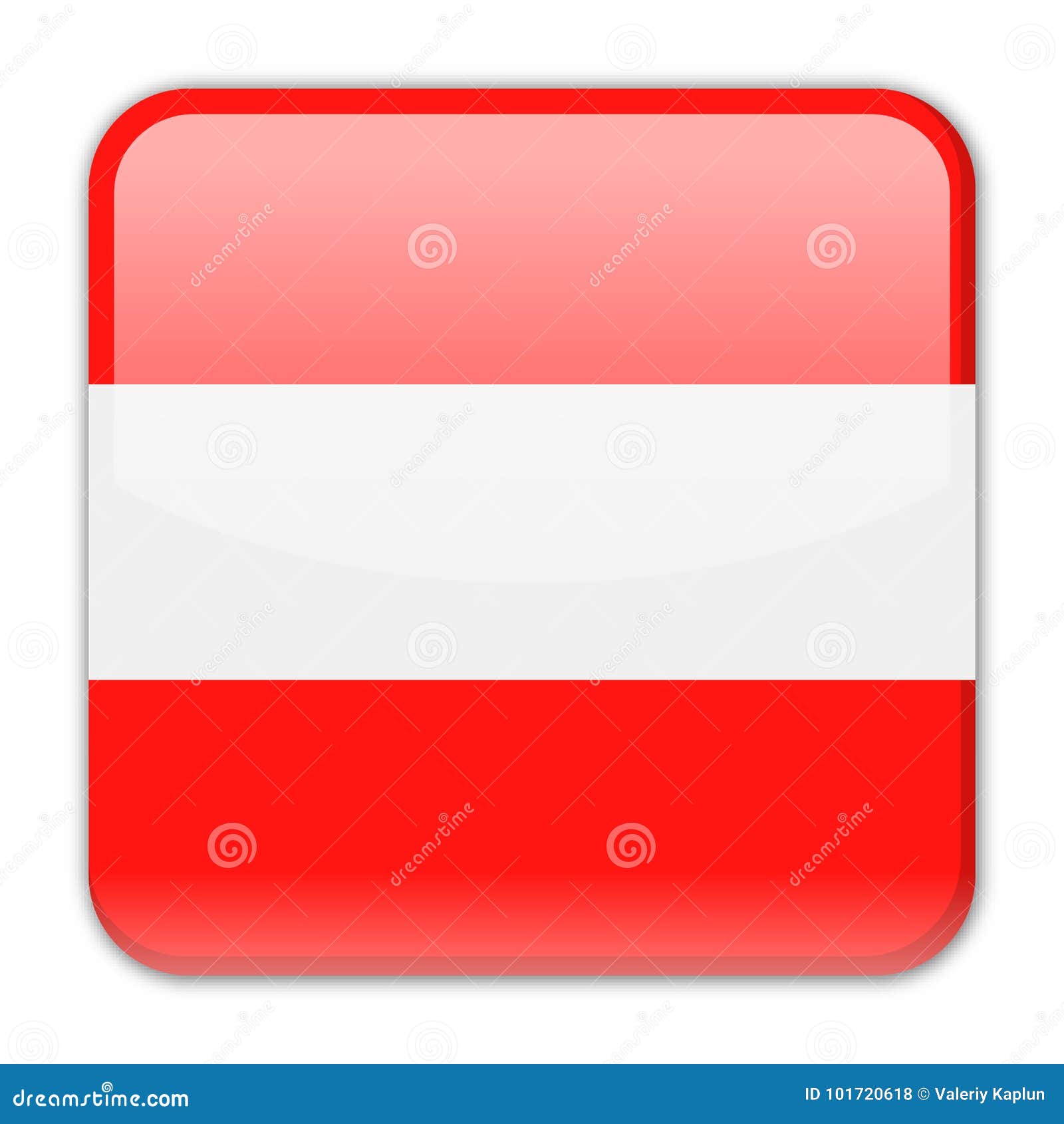 Austria Flag Vector Square Icon Stock Illustration - Illustration of ...