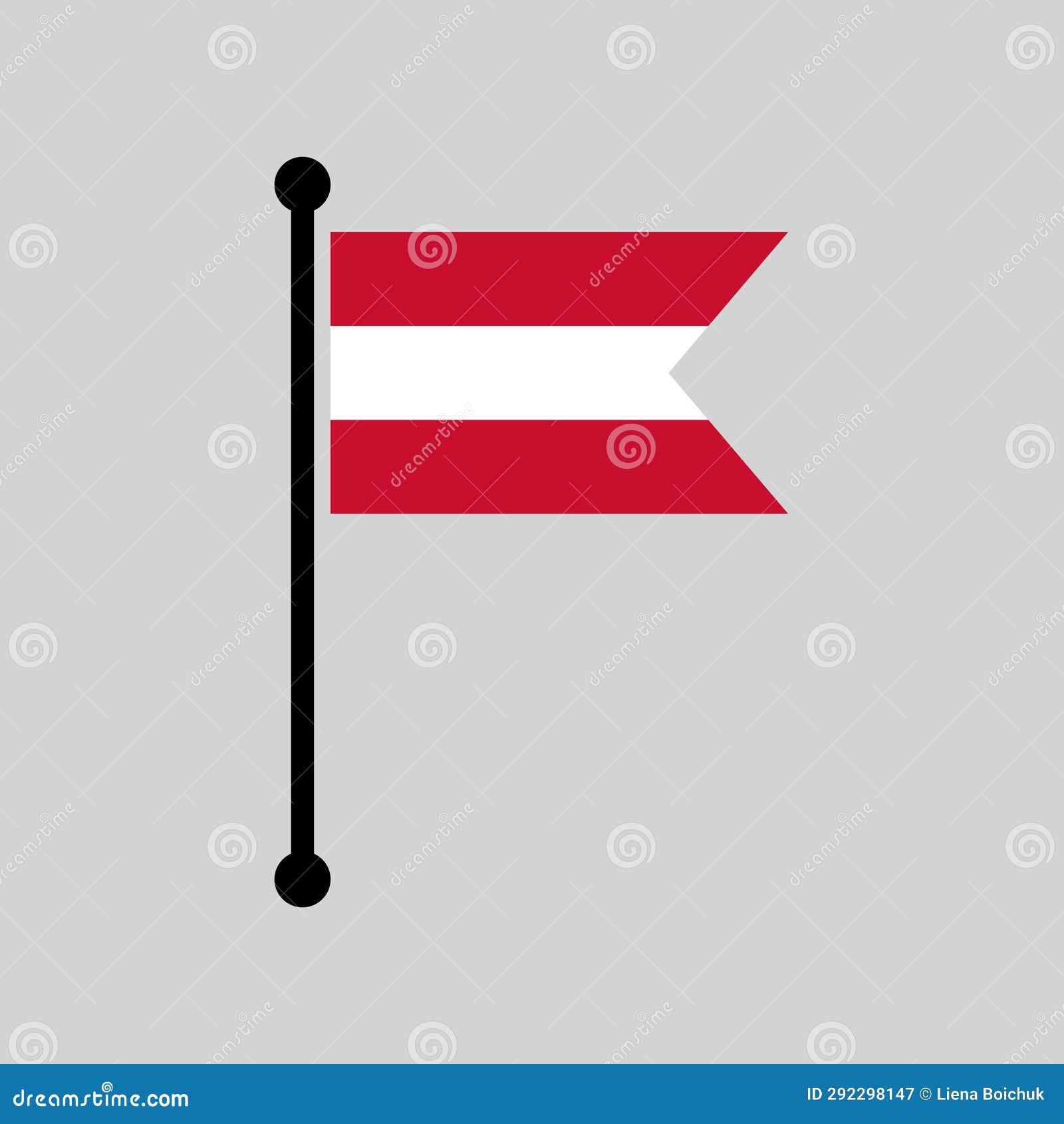 Austria Flagpole, Austrian Flag Map Pointer Layout, Vector Illustration ...