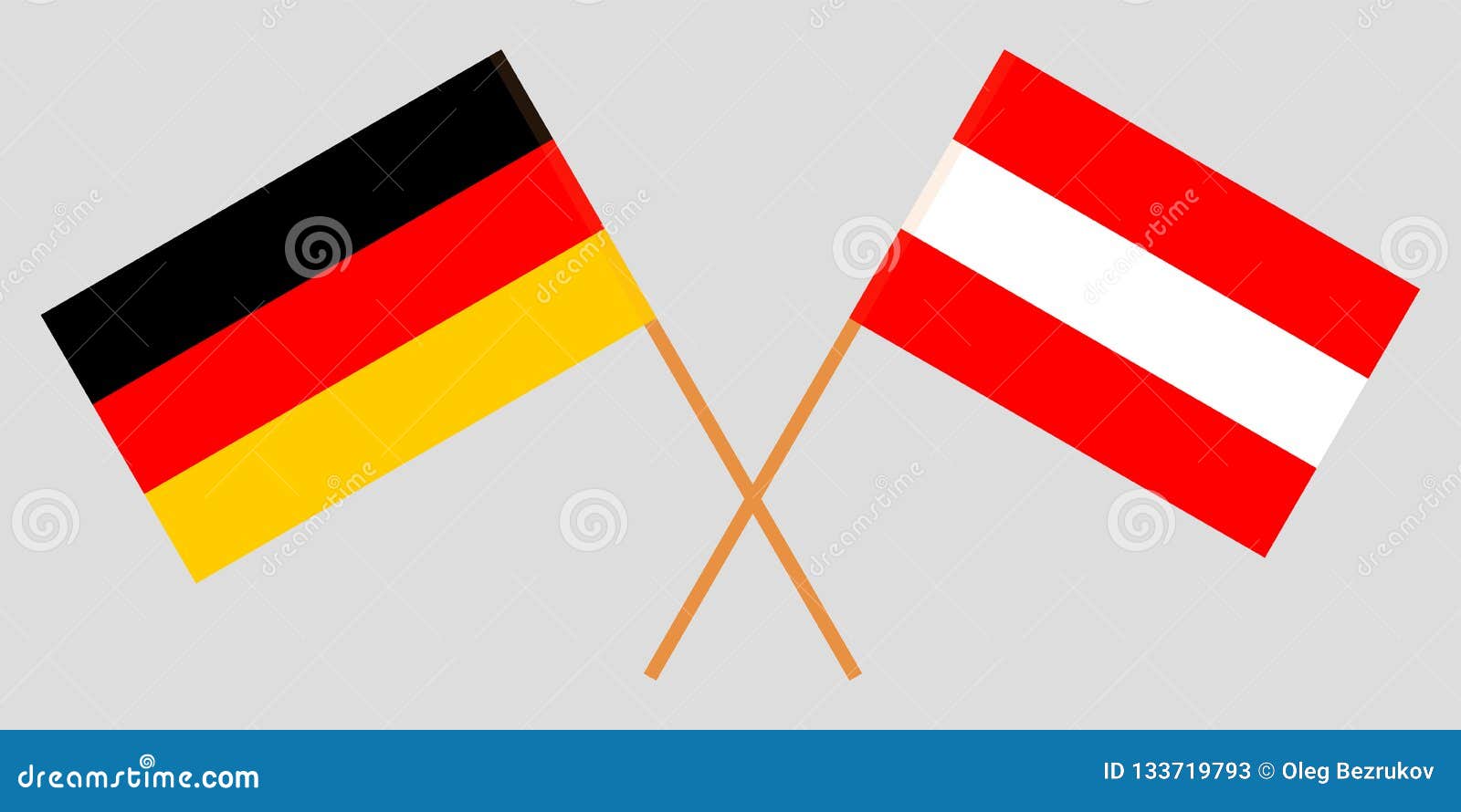Austria and Germany. the Austrian and German Flags. Official Colors ...