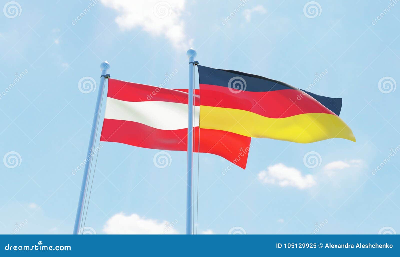 Two waving flags stock illustration. Illustration of operator - 105129925