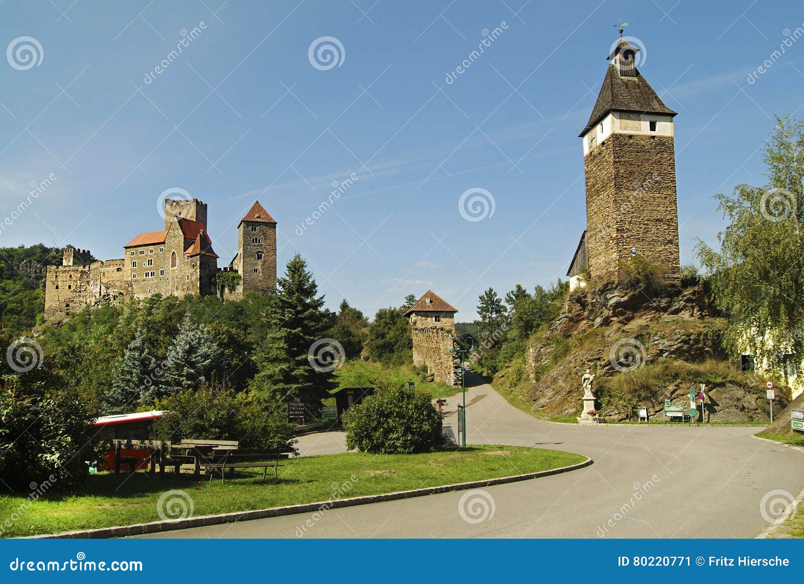 Austria, Hardegg stock image. Image of thaya, tower, horizontal - 80220771