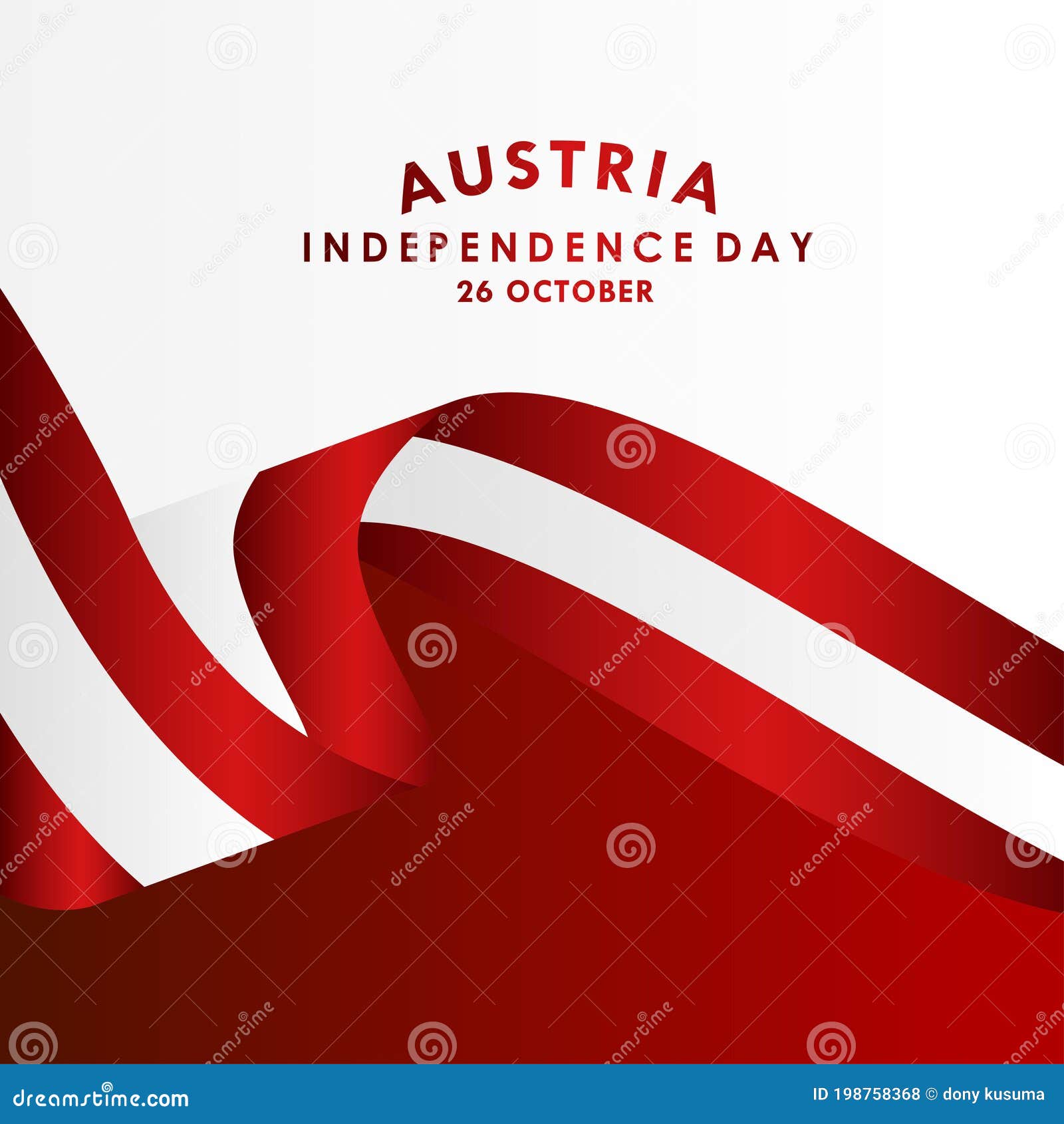 Austria Independence Day Banner with Flag Illustration Stock Vector ...