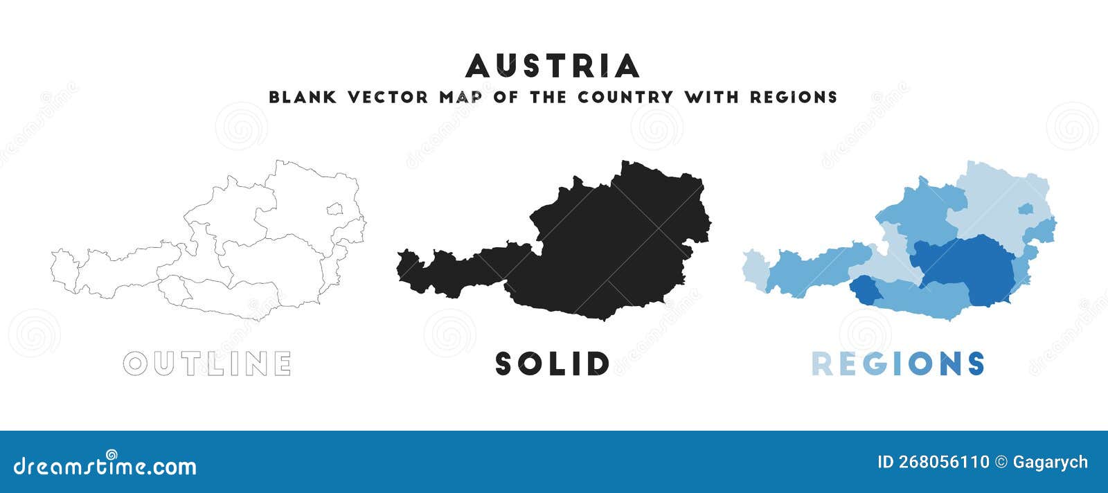 Austria map. stock vector. Illustration of border, infographics - 268056110