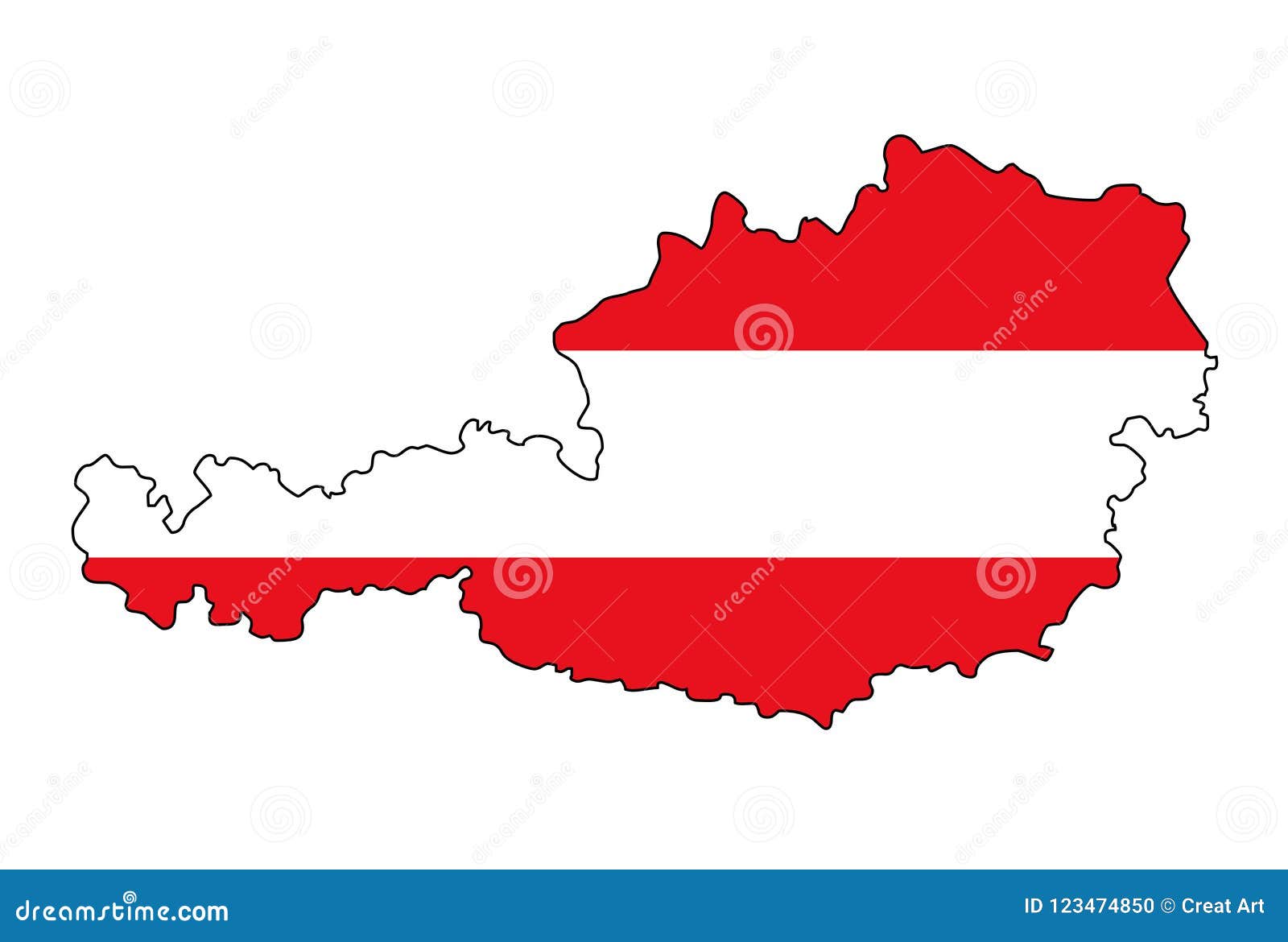 Austria.Map of Austria Vector Illustration Stock Vector - Illustration ...
