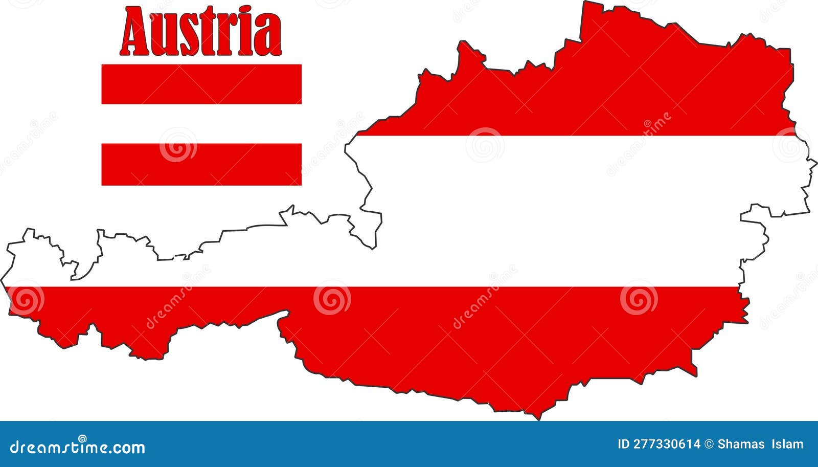 Austria Map and Flag Illustration Vector Stock Vector - Illustration of ...