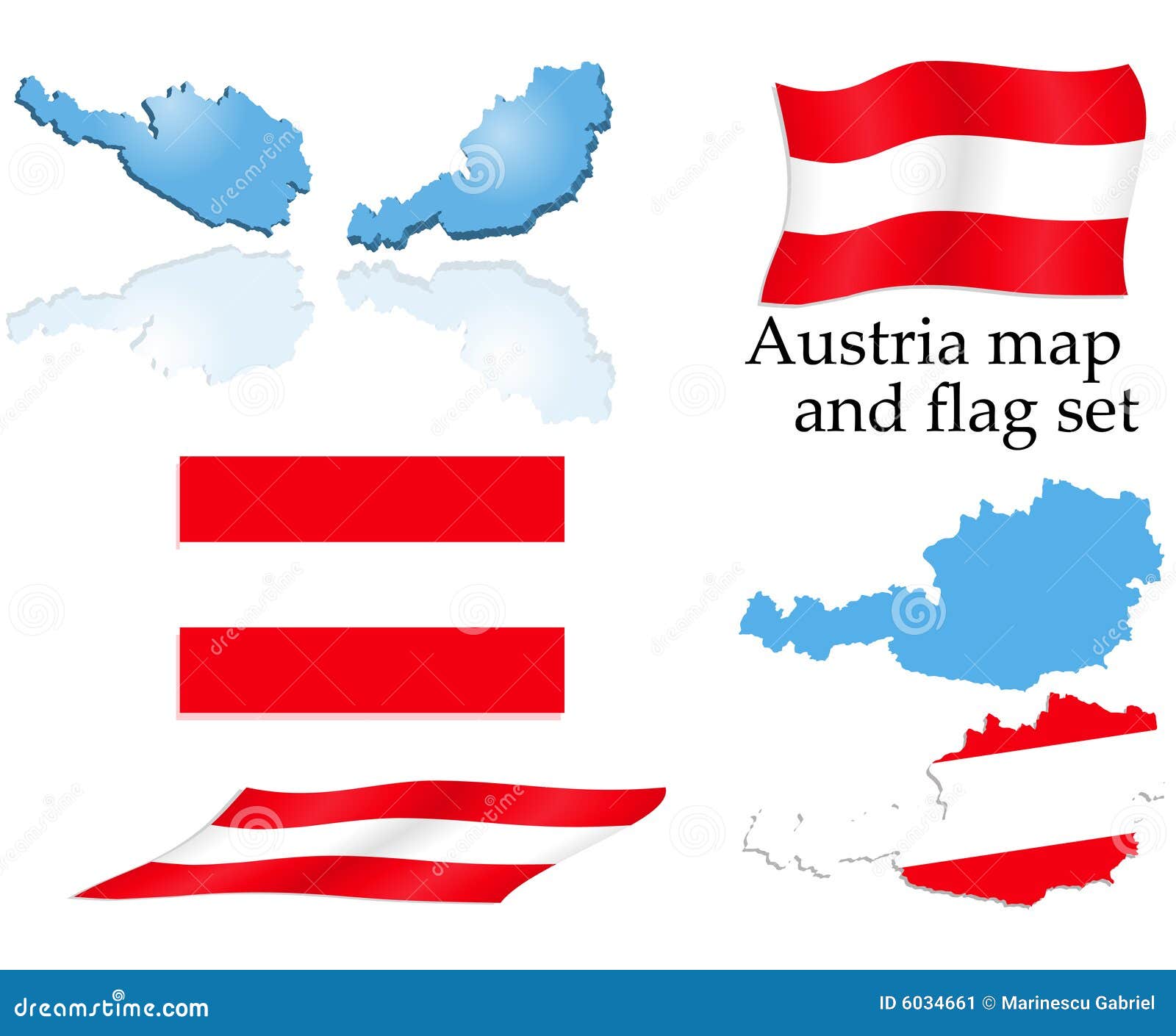 Austria Map And Flag Set Picture. Image: 6034661