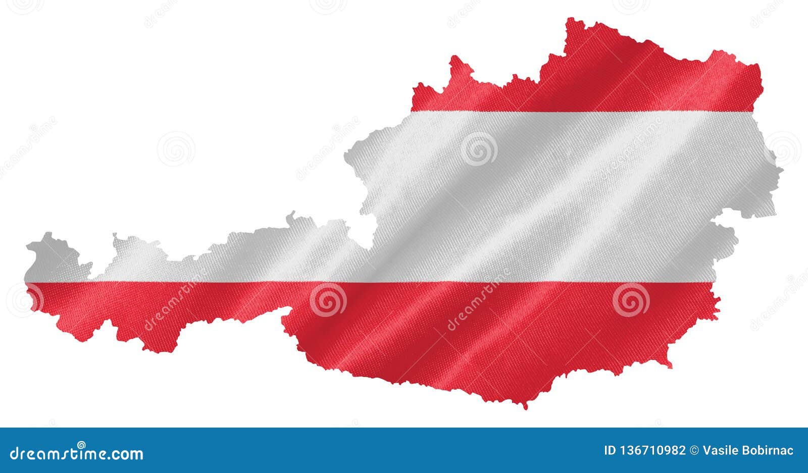 Austria Map With Flag Stock Illustration Illustration Of Middle