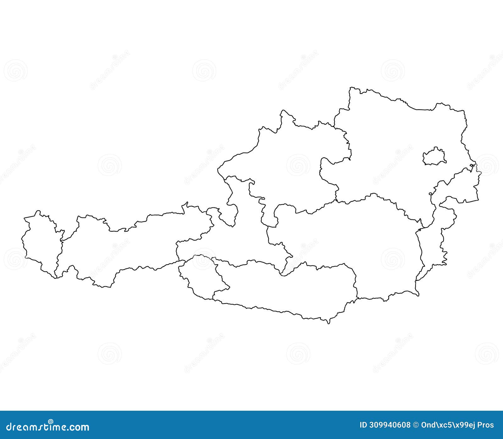 Austria Map Symbol Shape, Travel Web Flat Concept Icon Symbol Vector ...