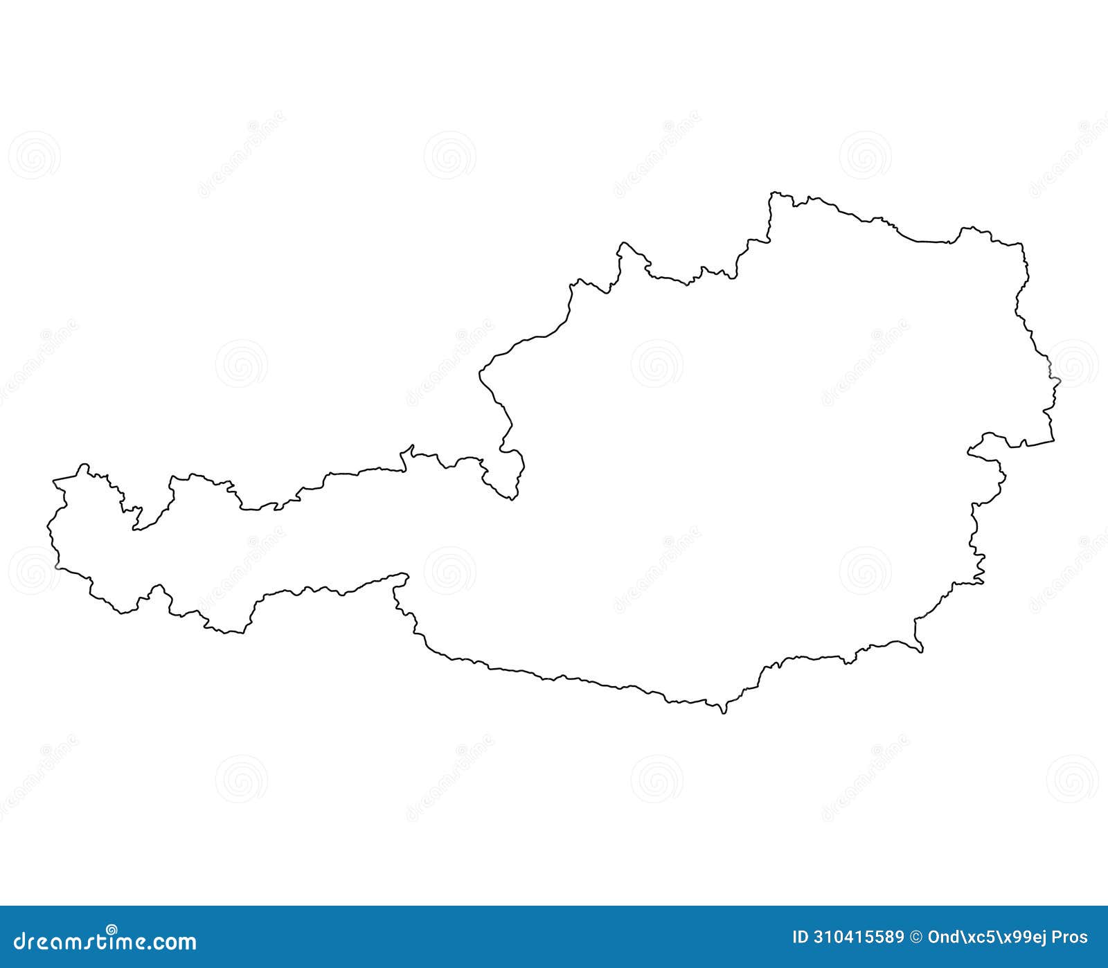 Austria Map Symbol Shape, Travel Web Flat Concept Icon Symbol Vector ...