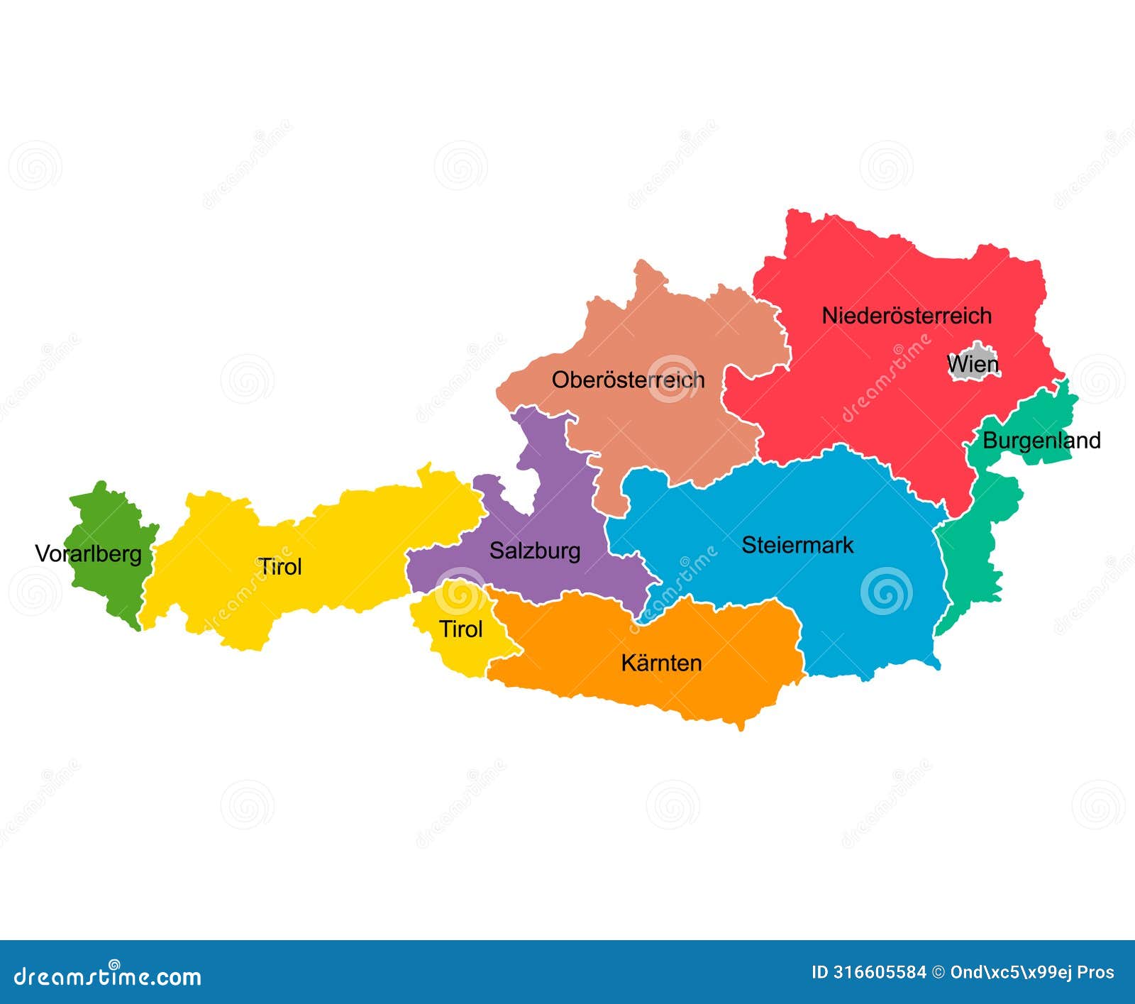 Austria Map Symbol Shape, Travel Web Flat Concept Icon Symbol Vector ...