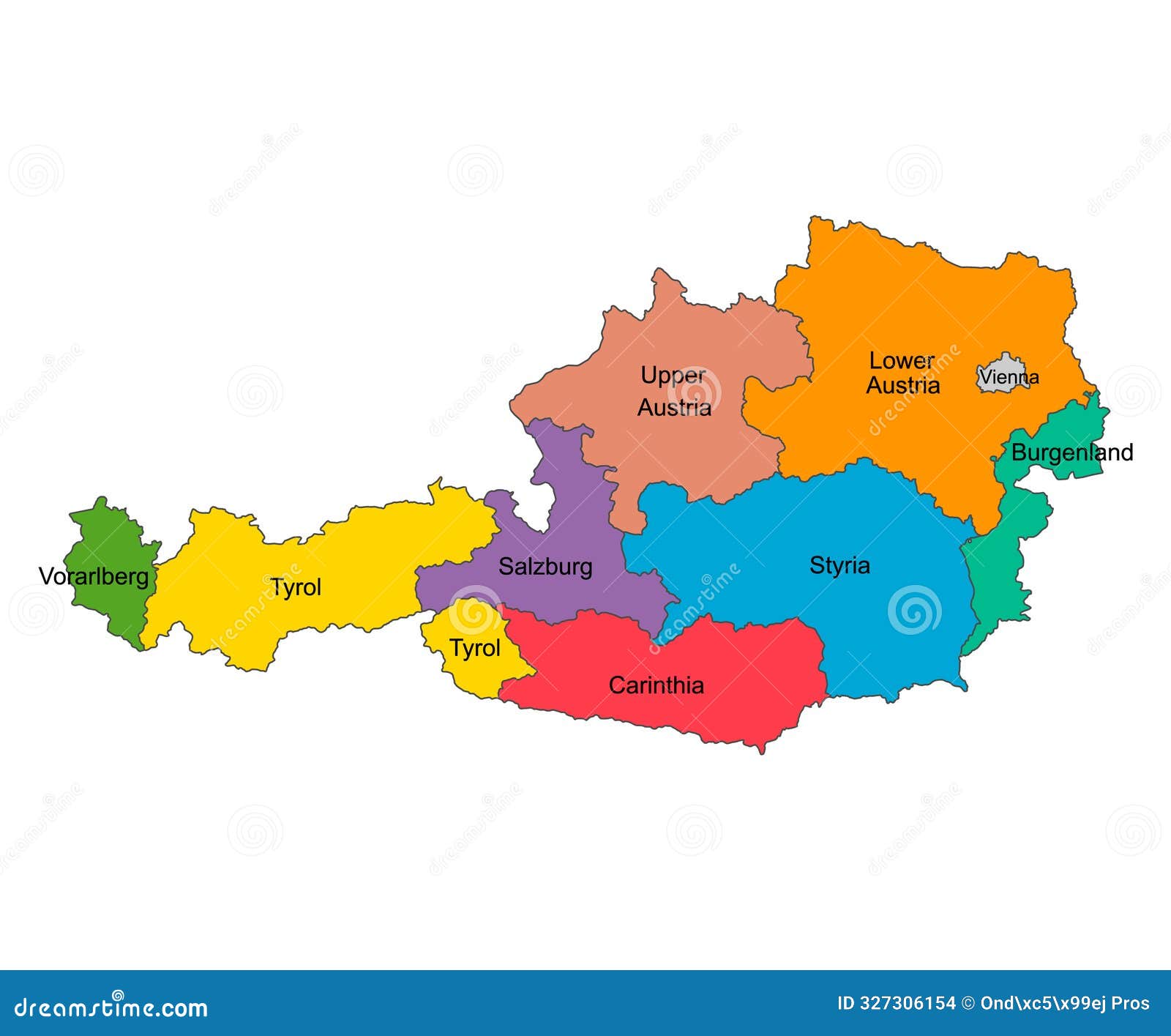 Austria Map Symbol Shape, Travel Web Flat Concept Icon Symbol Vector ...