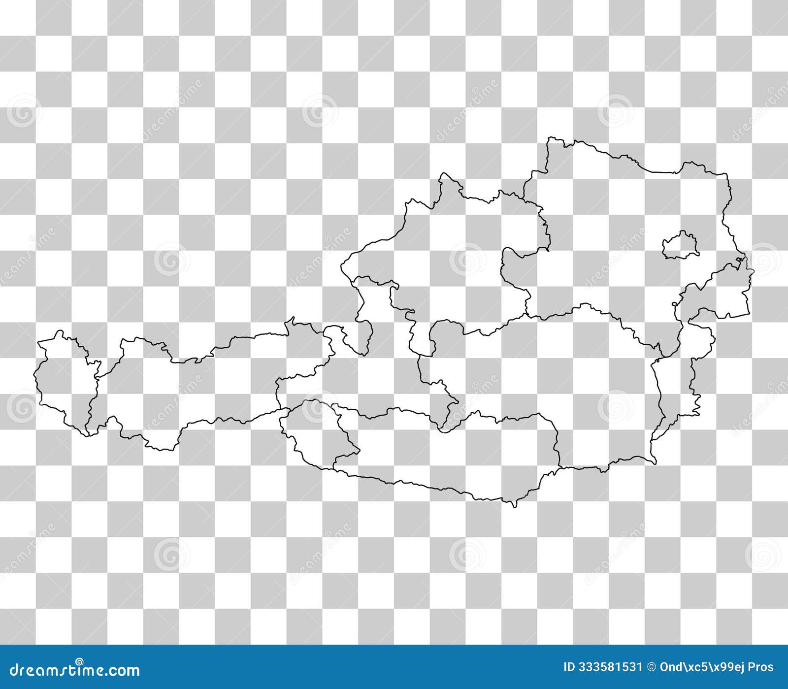 Austria Map Symbol Shape, Travel Web Flat Concept Icon Symbol Vector ...