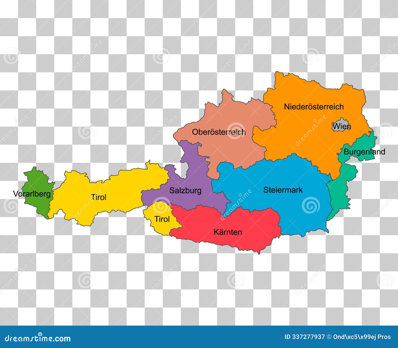 Austria Map Symbol Shape, Travel Web Flat Concept Icon Symbol Vector ...