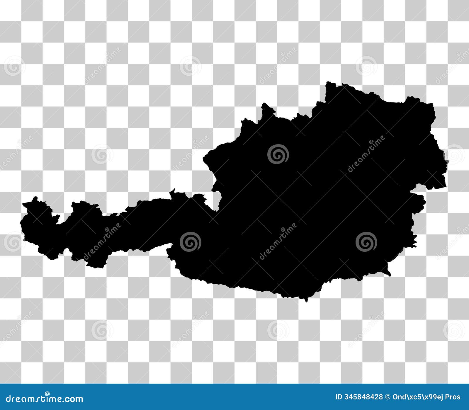 Austria Map Symbol Shape, Travel Web Flat Concept Icon Symbol Vector ...