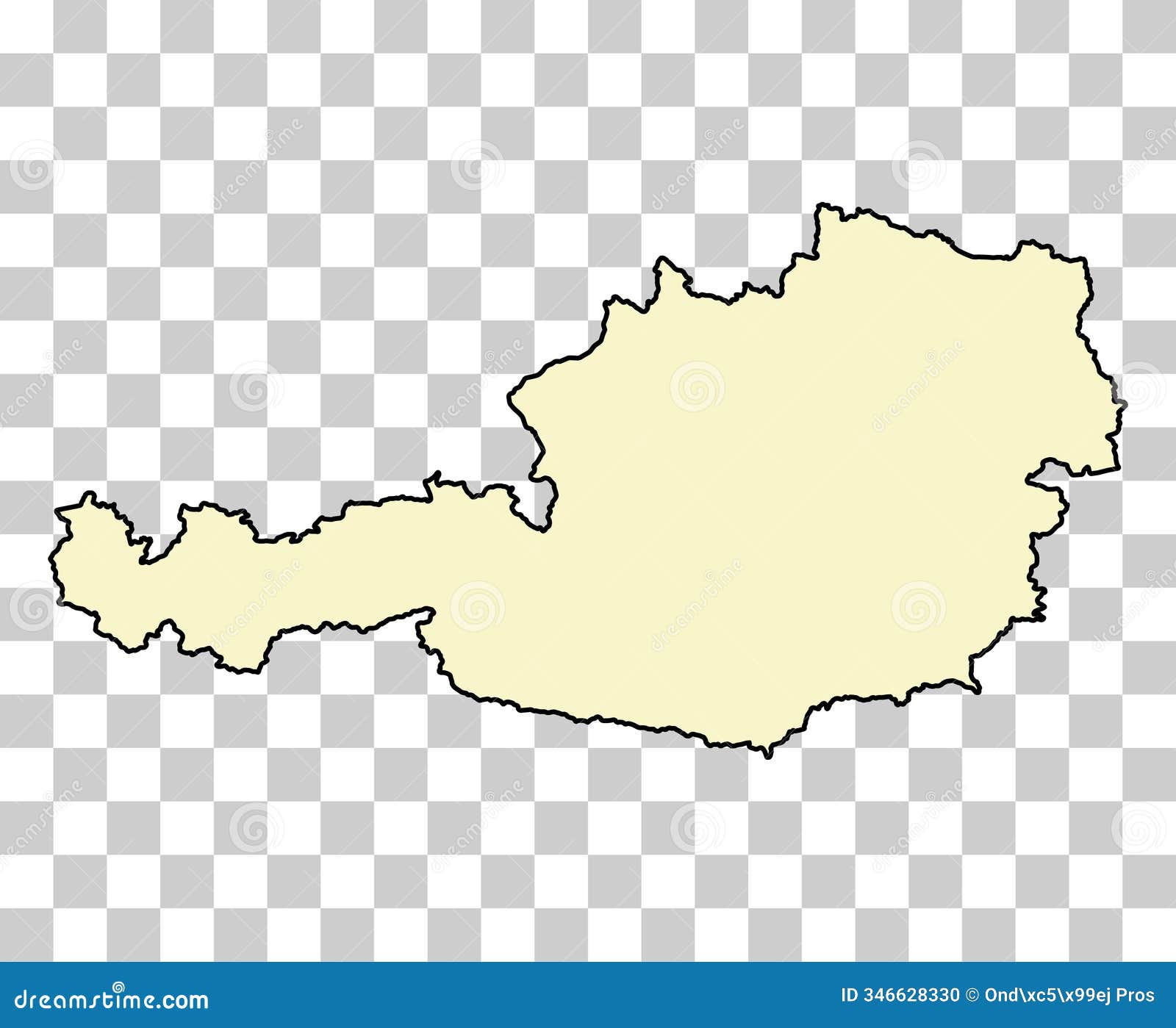 Austria Map Symbol Shape, Travel Web Flat Concept Icon Symbol Vector ...