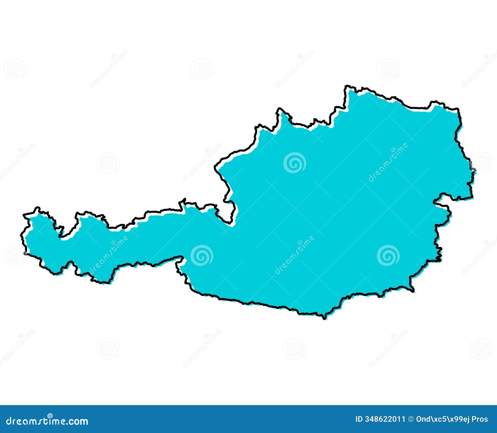 Austria Map Symbol Shape, Travel Web Flat Concept Icon Symbol Vector ...