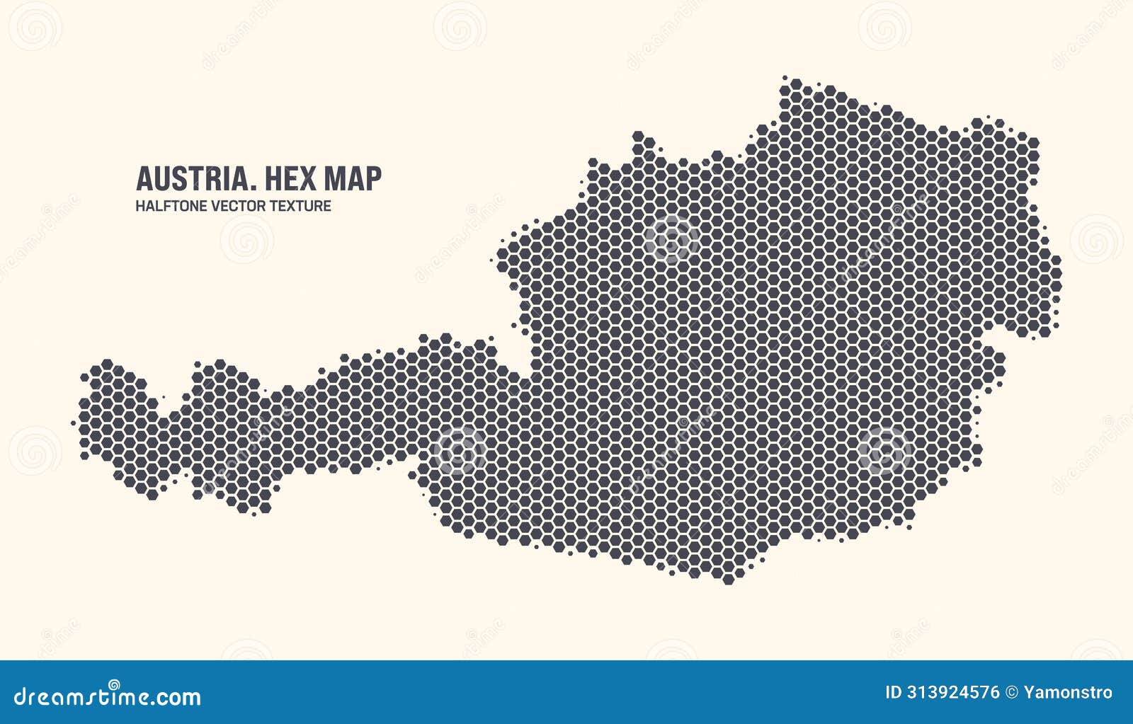 Austria Map Vector Hexagonal Half Tone Pattern Isolated on Light ...