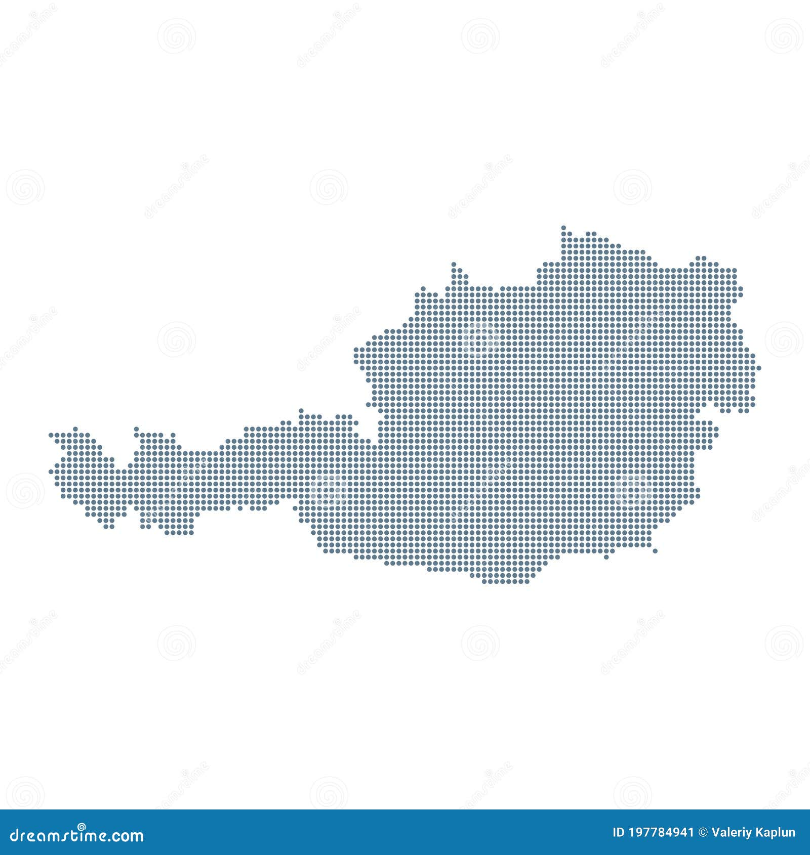 Austria Map - Vector Pixel Solid Contour Stock Illustration ...