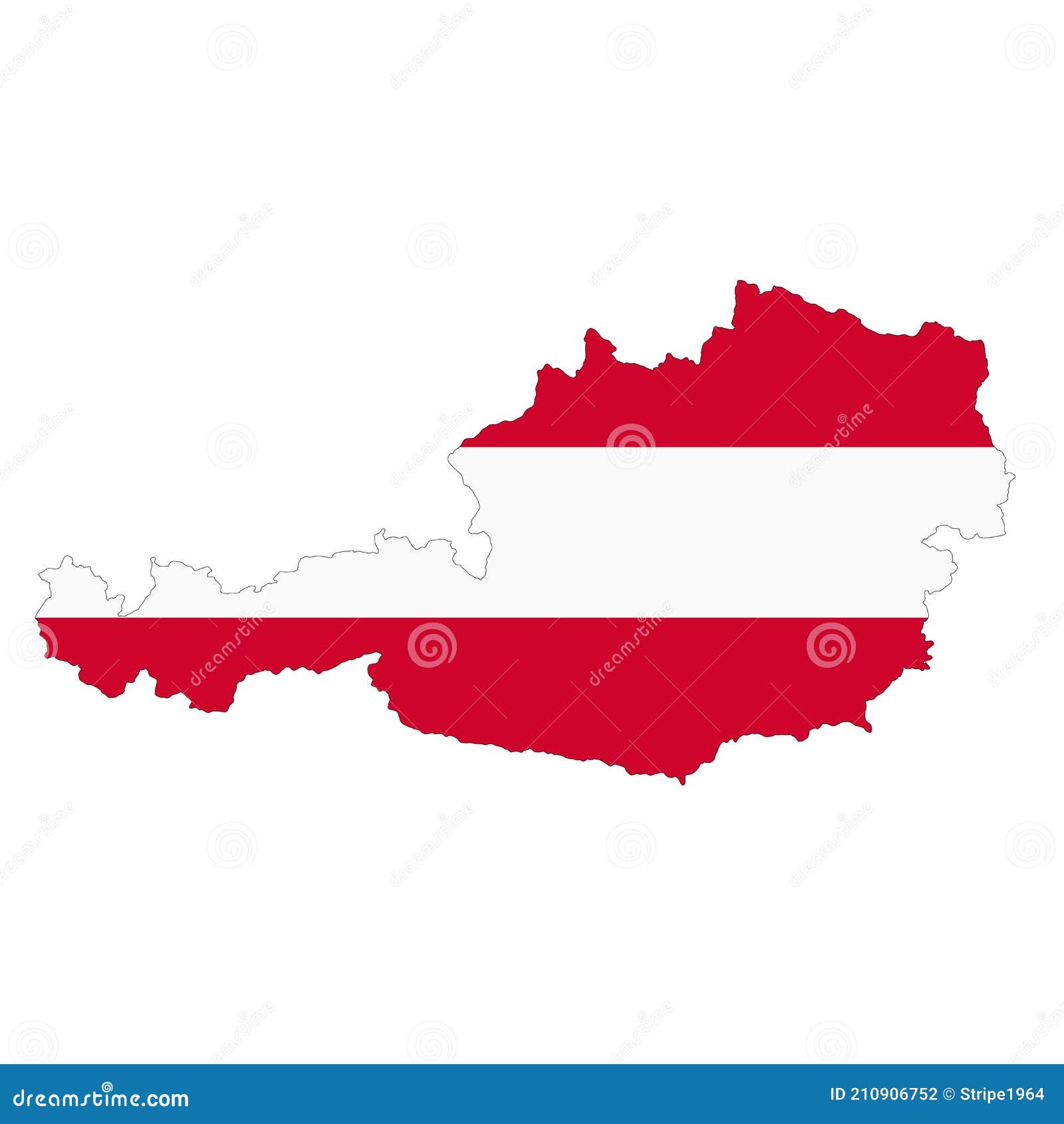 Austria Map on White Background with Clipping Path Stock Illustration ...