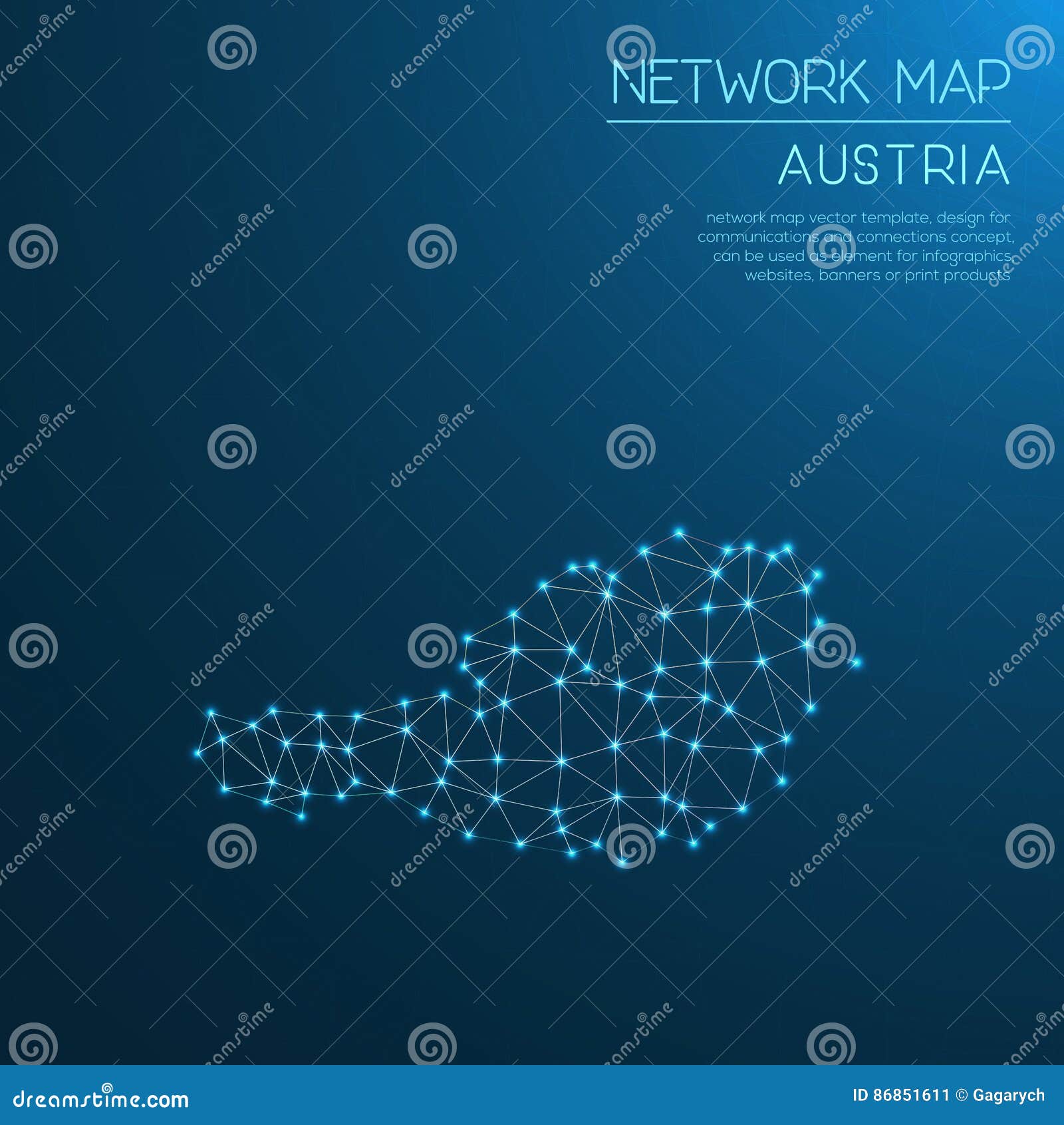 Austria network map. stock vector. Illustration of atlas - 86851611
