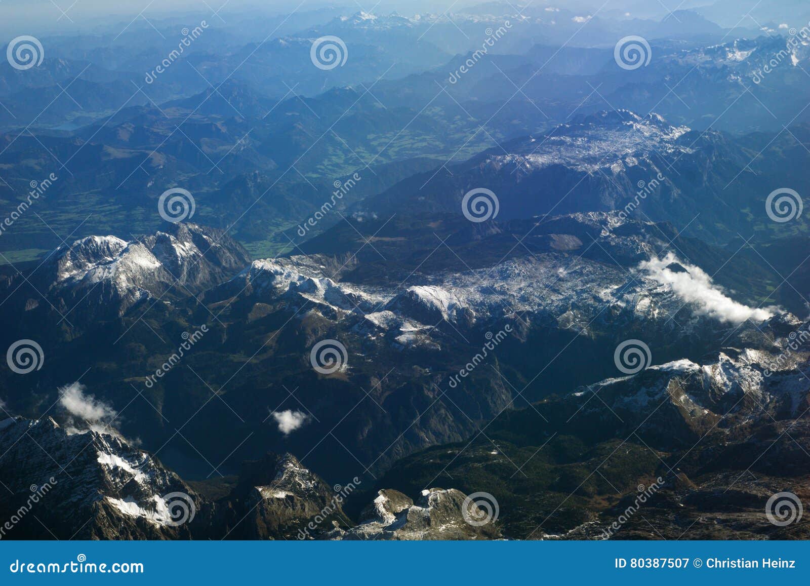 AUSTRIA - October 2016: the Alps As Seen from an Airplane, Plane View ...
