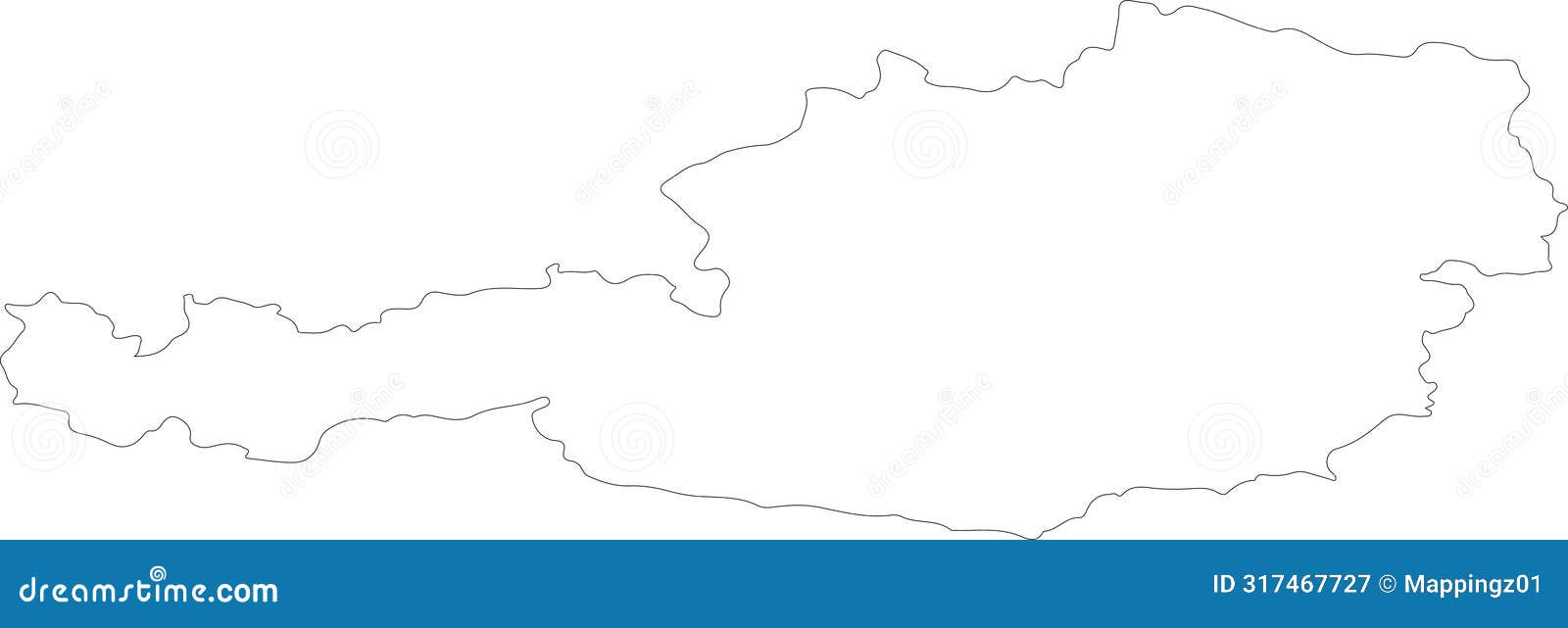 Austria outline map stock illustration. Illustration of symbol - 317467727
