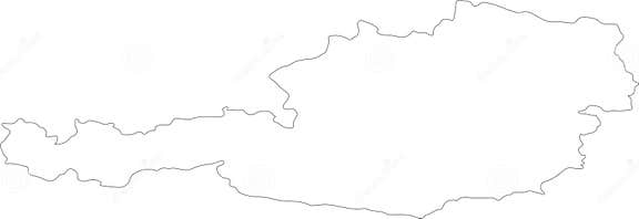 Austria outline map stock illustration. Illustration of symbol - 317467727