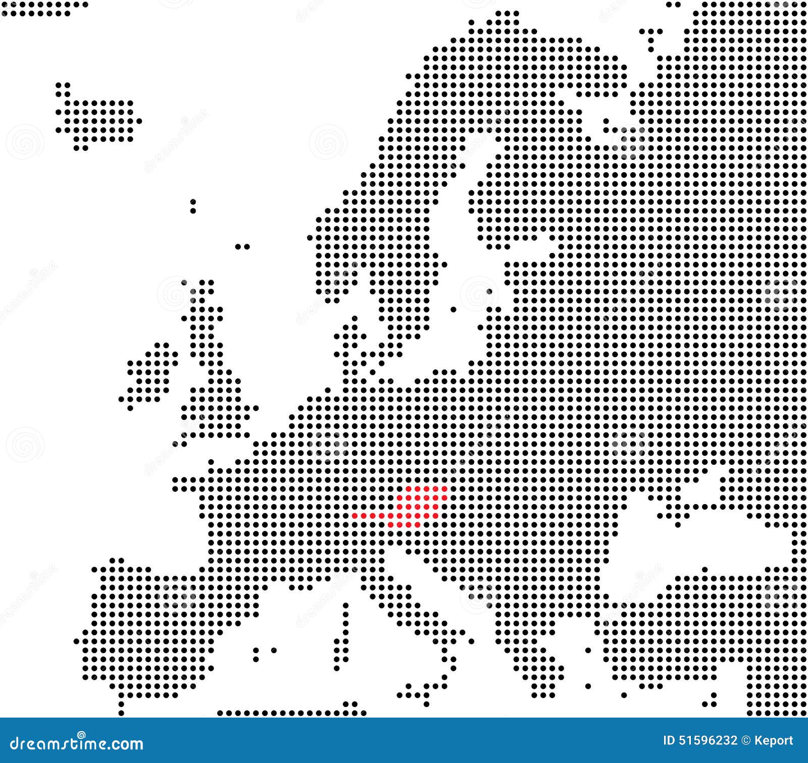 Austria - Pixel Map Europe stock illustration. Illustration of ...