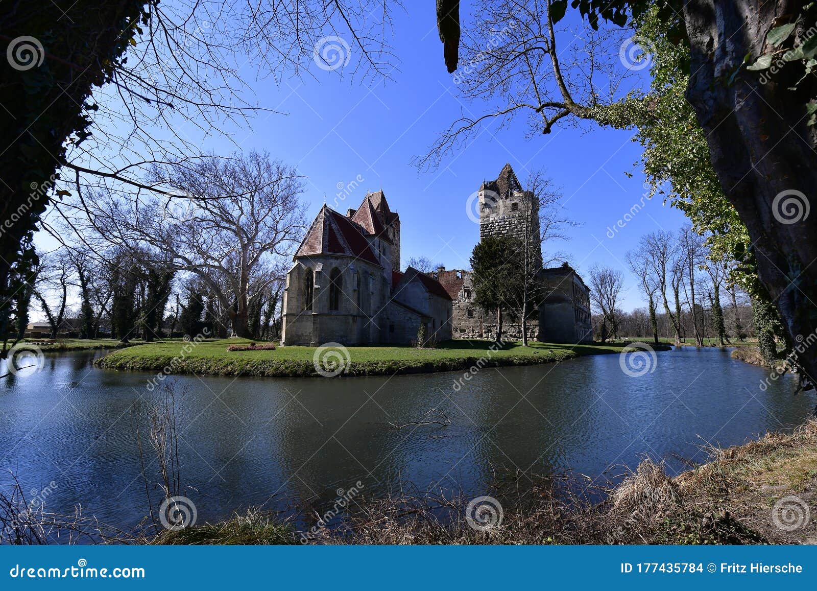 Austria, Pottendorf Castle stock photo. Image of austria - 177435784