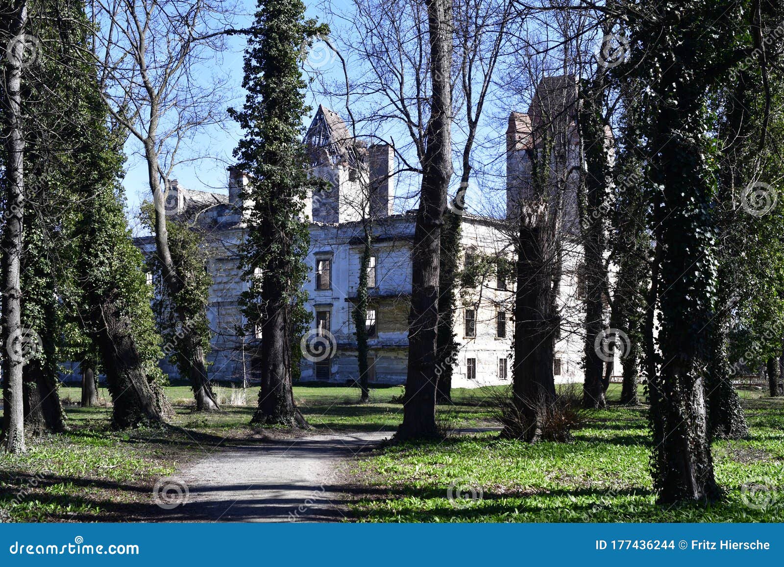 Austria, Pottendorf Castle stock photo. Image of lower - 177436244