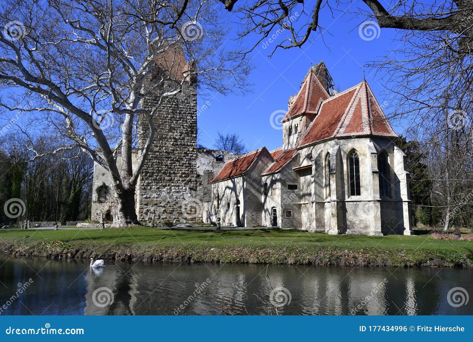 Austria, Pottendorf Castle stock photo. Image of landmark - 177434996