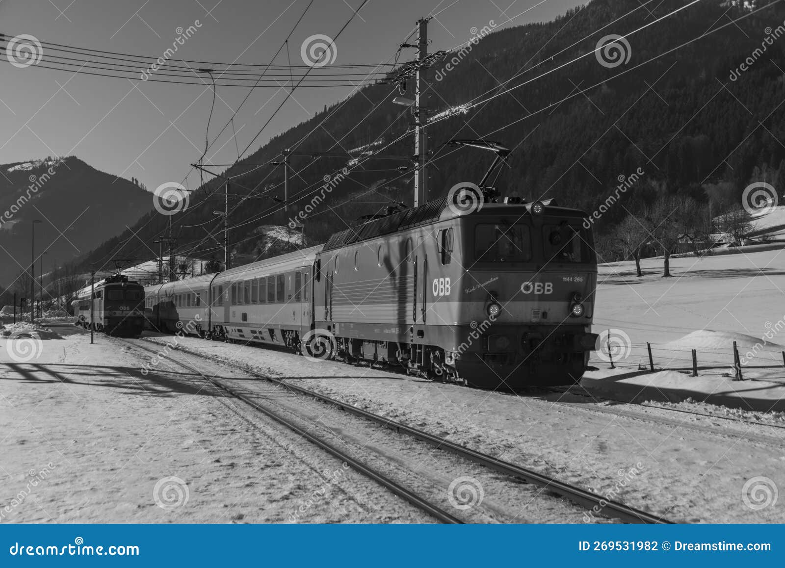 Austria Red Fast Passenger Trains in Ardning Station 02 10 2023 ...