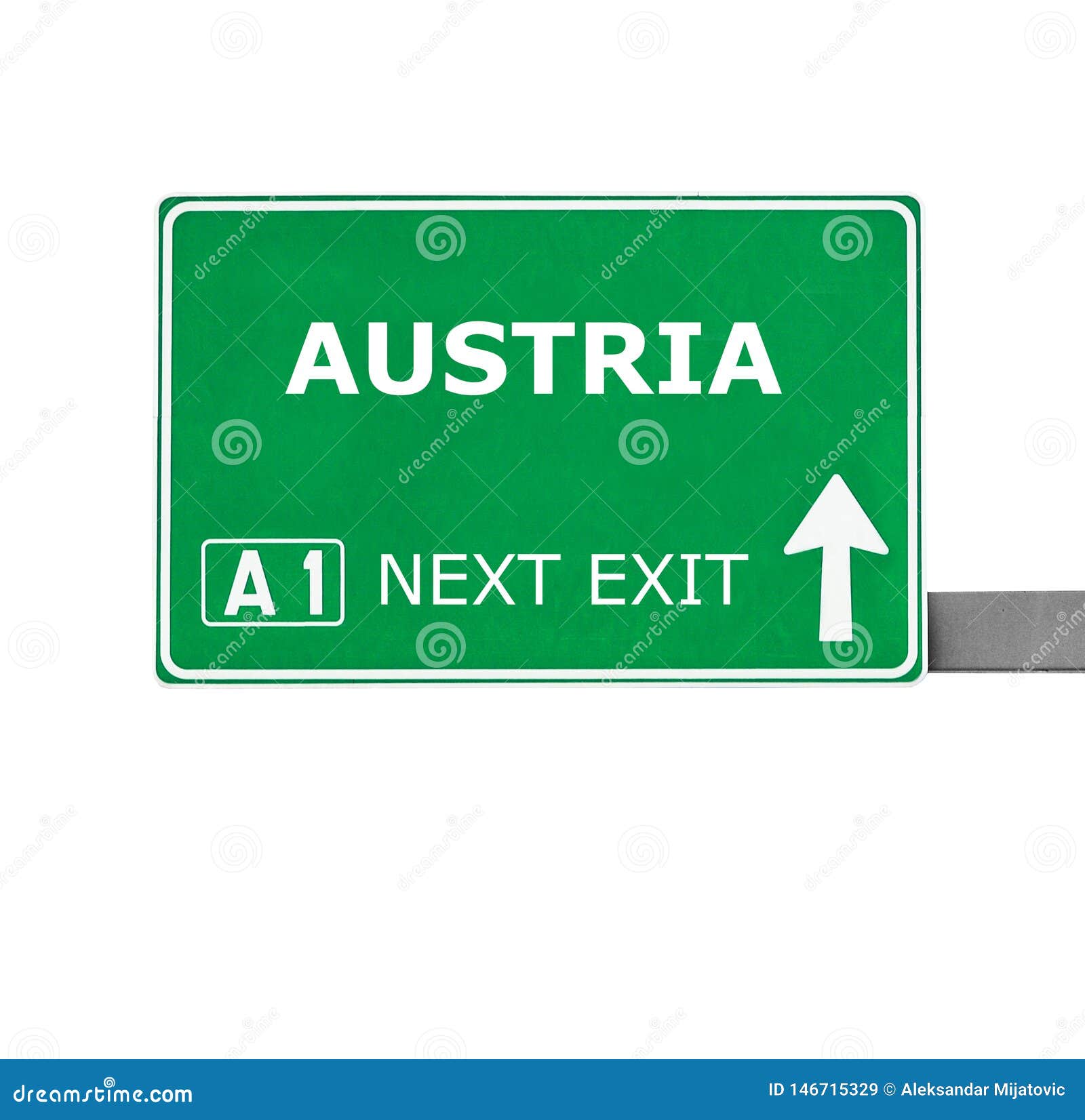 AUSTRIA Road Sign Isolated on White Stock Image - Image of greeting ...