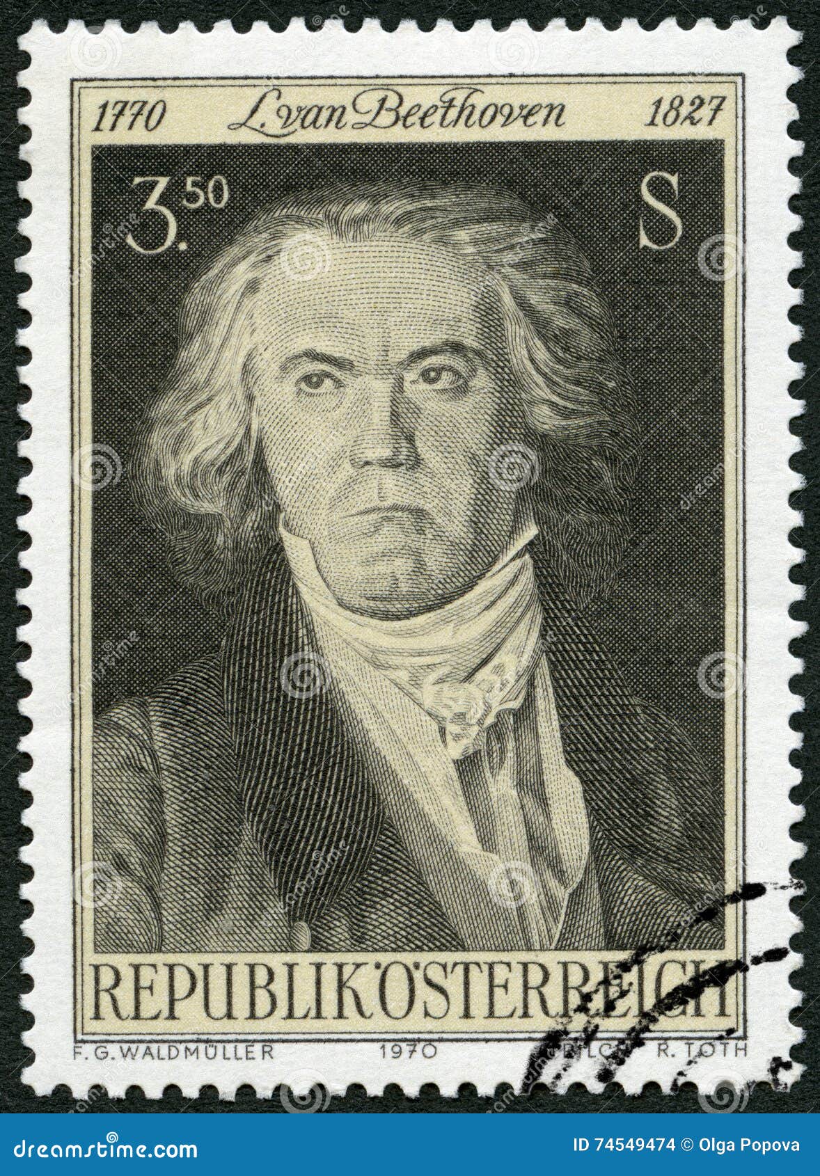 AUSTRIA - 1970: Shows Ludwig Van Beethoven 1770-1827, Composer ...