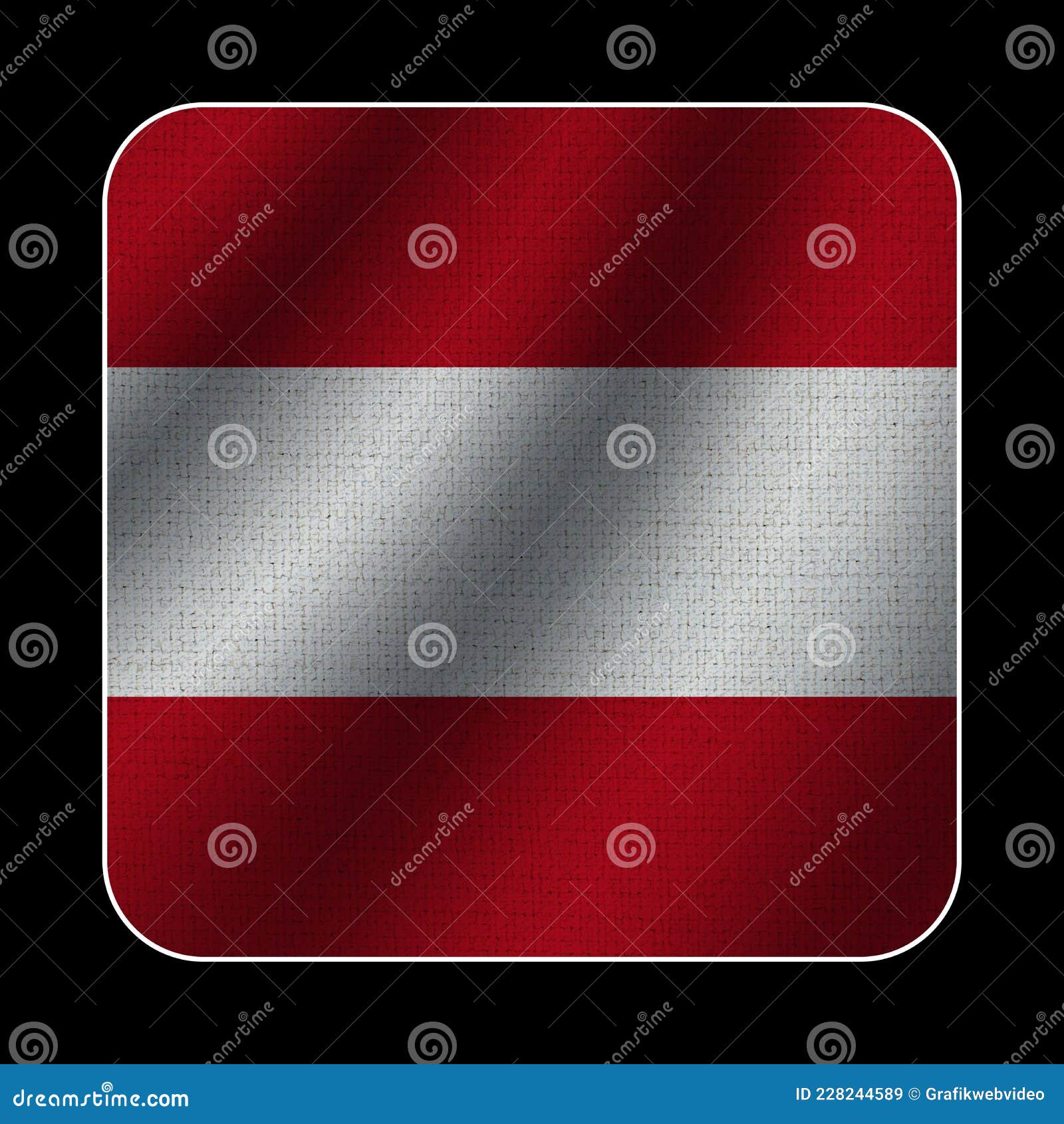 Austria Square Flag, Fabric Pattern Texture, Black Background, 3D ...