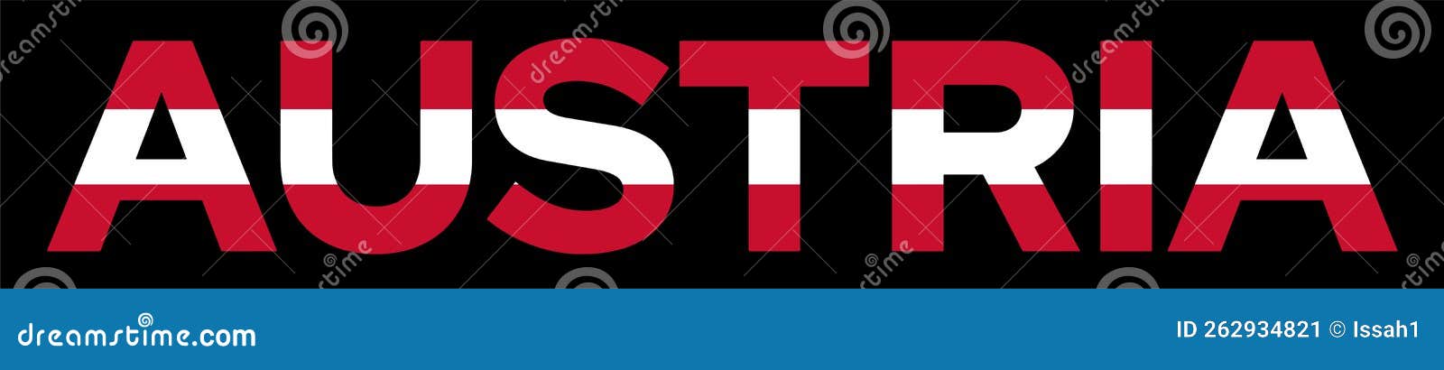 Austria Text in Flag Style in Vector Stock Vector - Illustration of ...