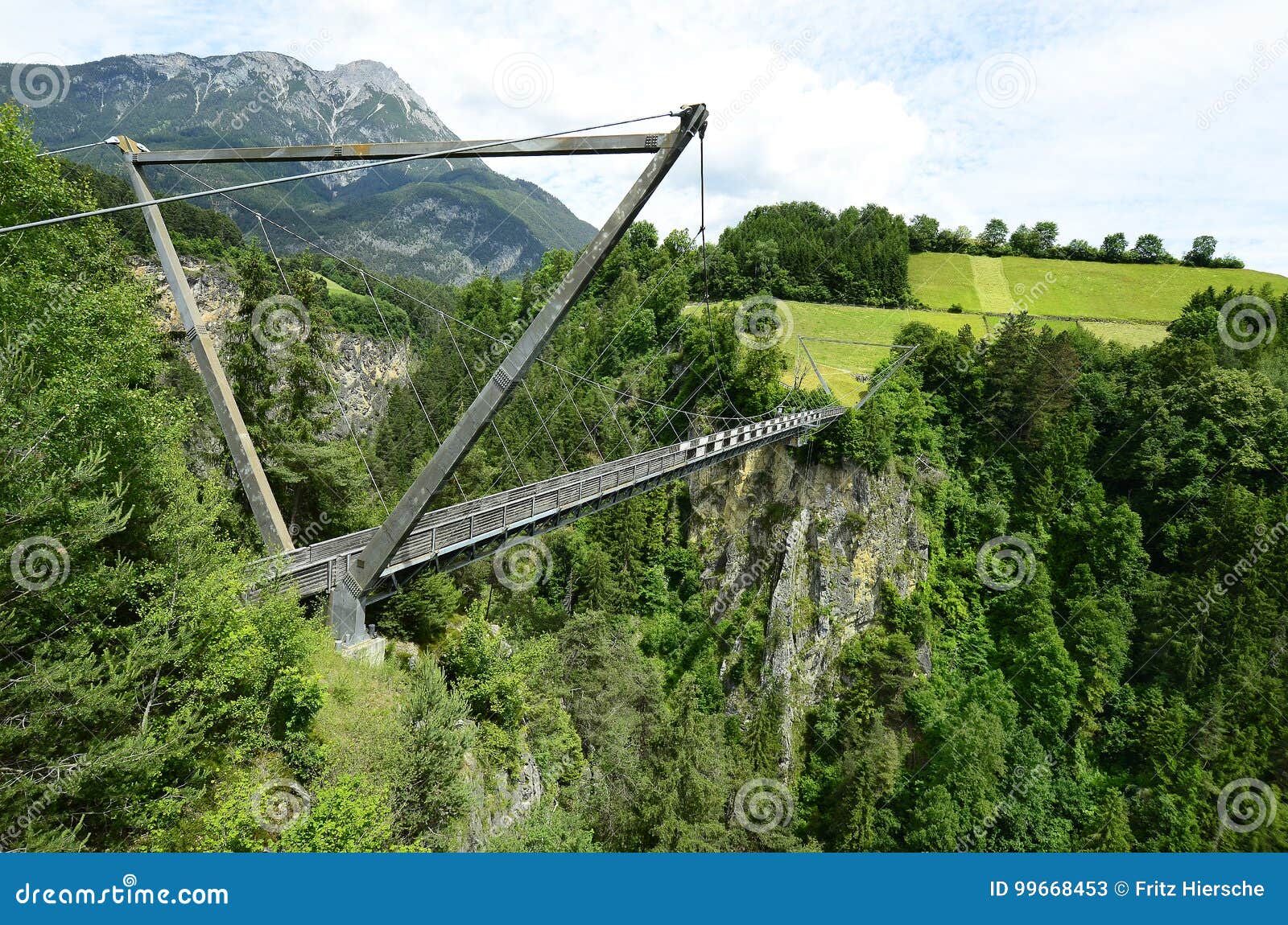 Austria, Tyrol, Bridge stock image. Image of bungee, bridge - 99668453