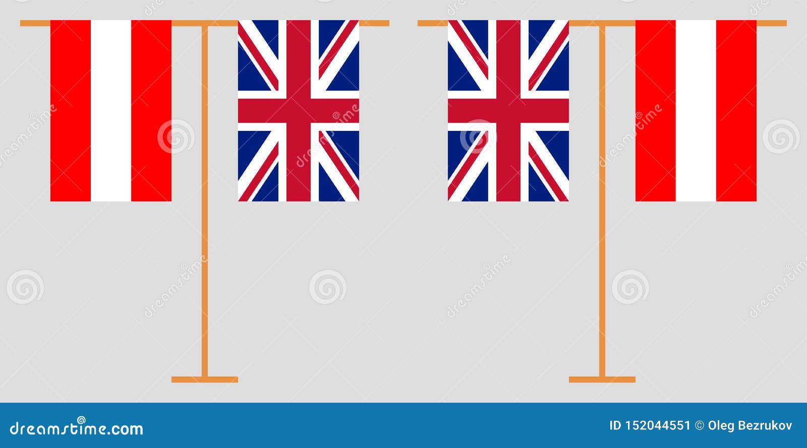 Austria and UK. the Austrian and British Vertical Flags. Official ...