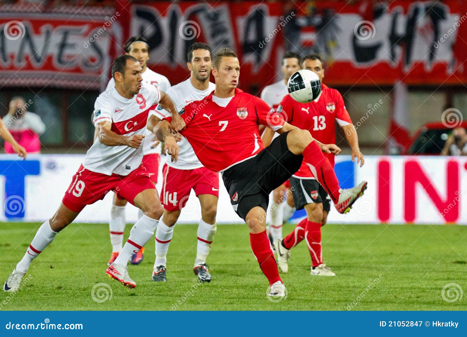 Austria vs. Turkey editorial photography. Image of dribbling - 21052847