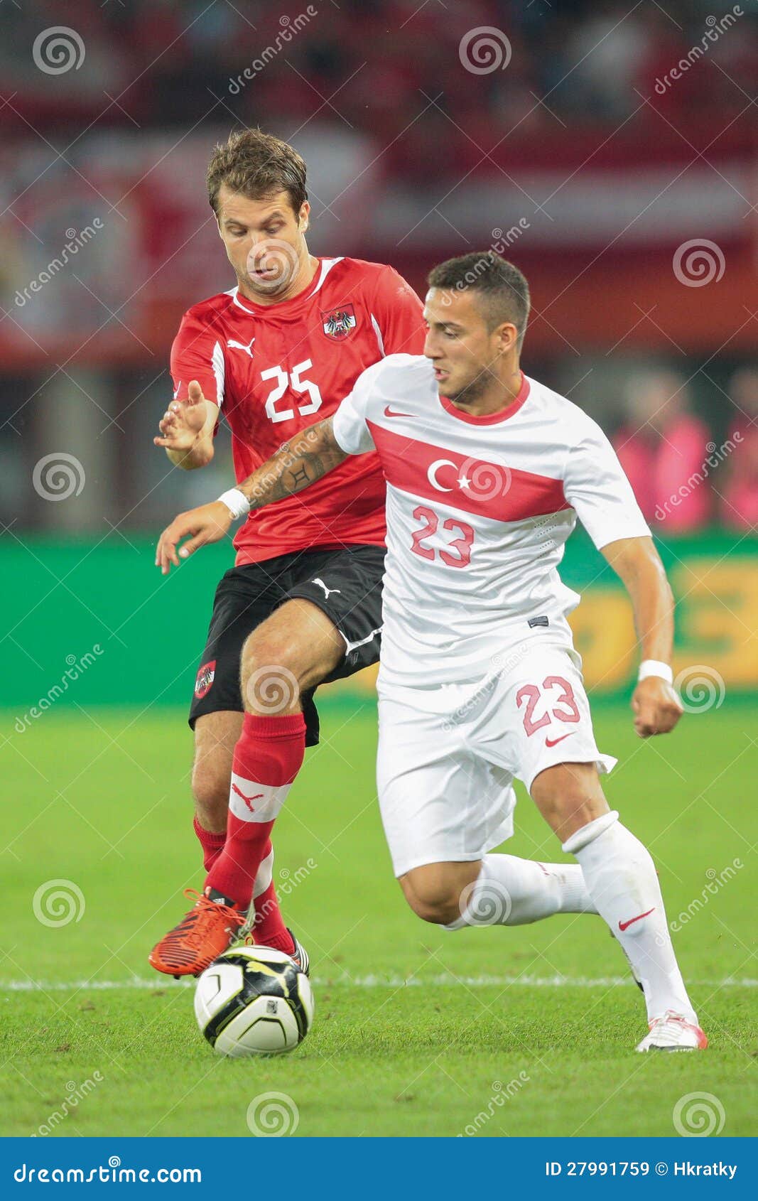 Austria vs. Turkey editorial stock image. Image of field - 27991759