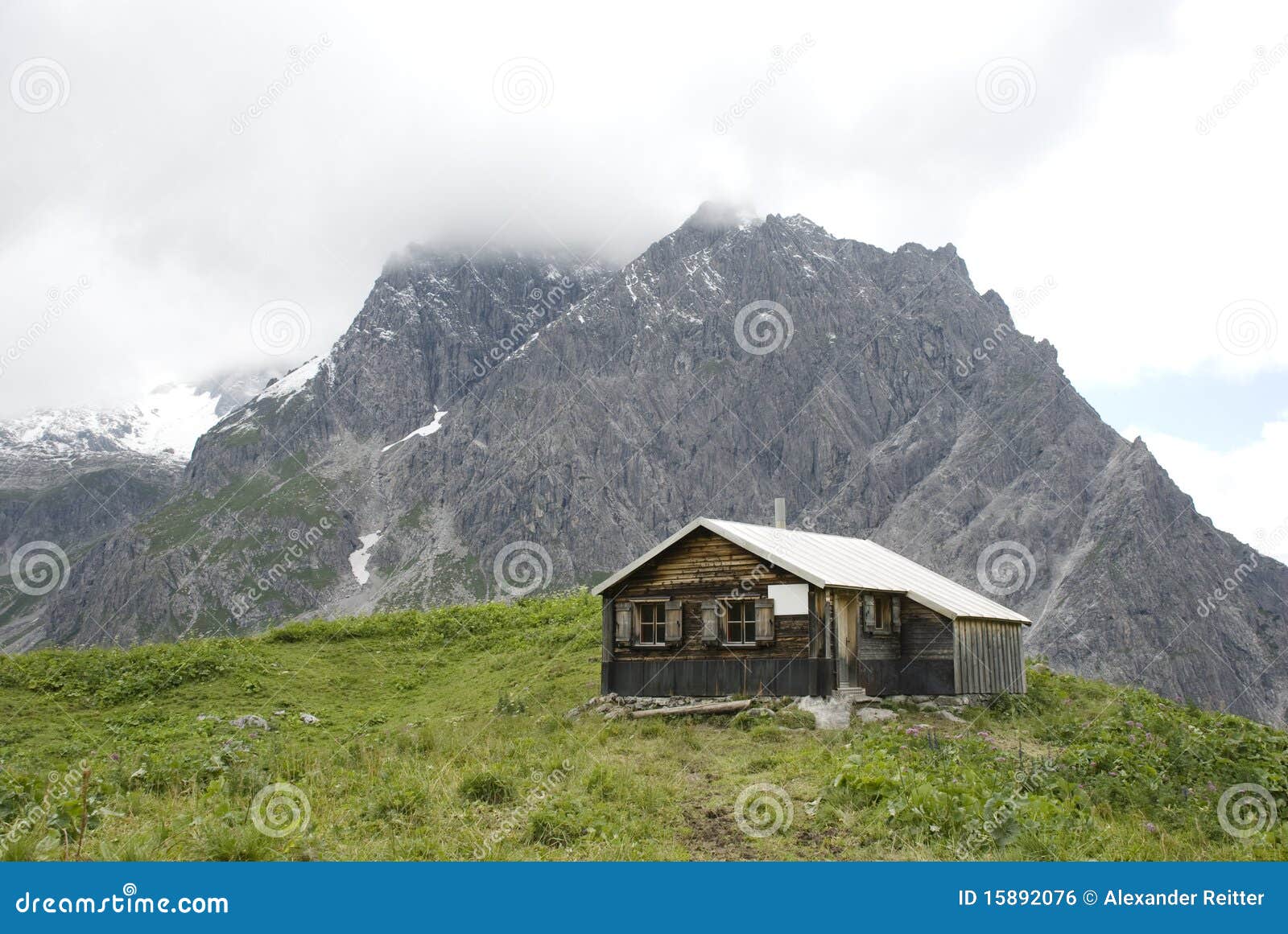 Austrian alpine hut stock photo. Image of mountains, alpine - 15892076