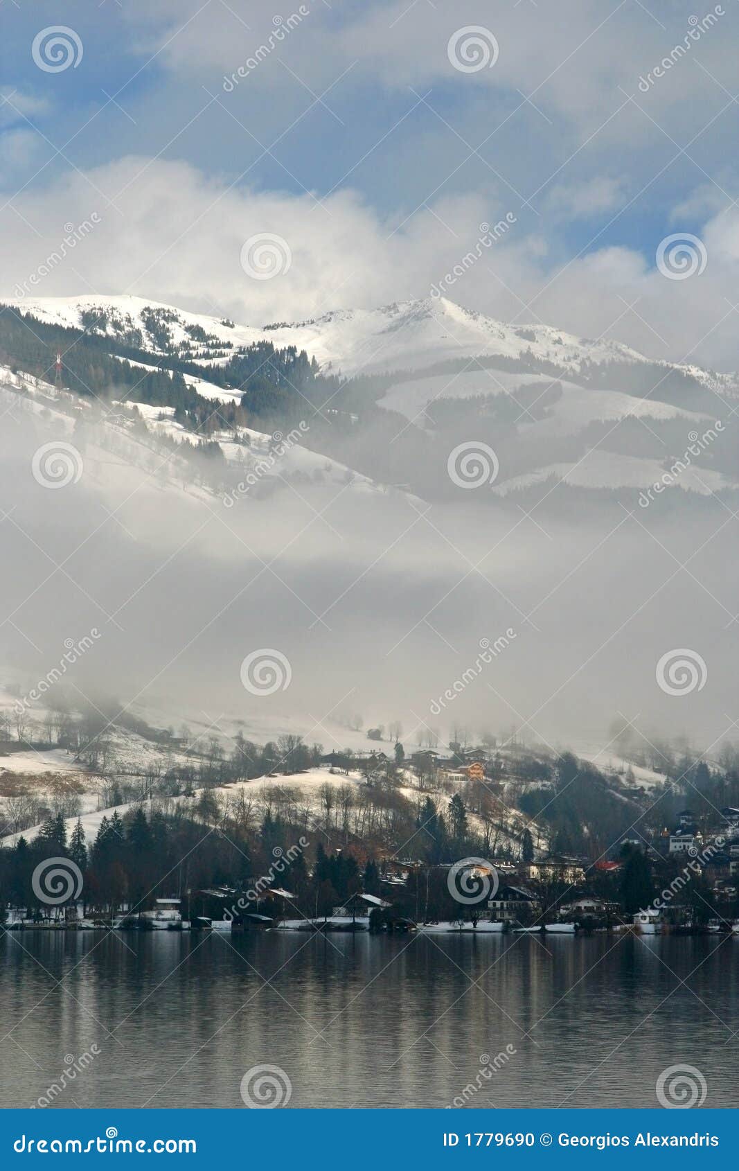 Austrian Alpine Landscape stock photo. Image of houses - 1779690