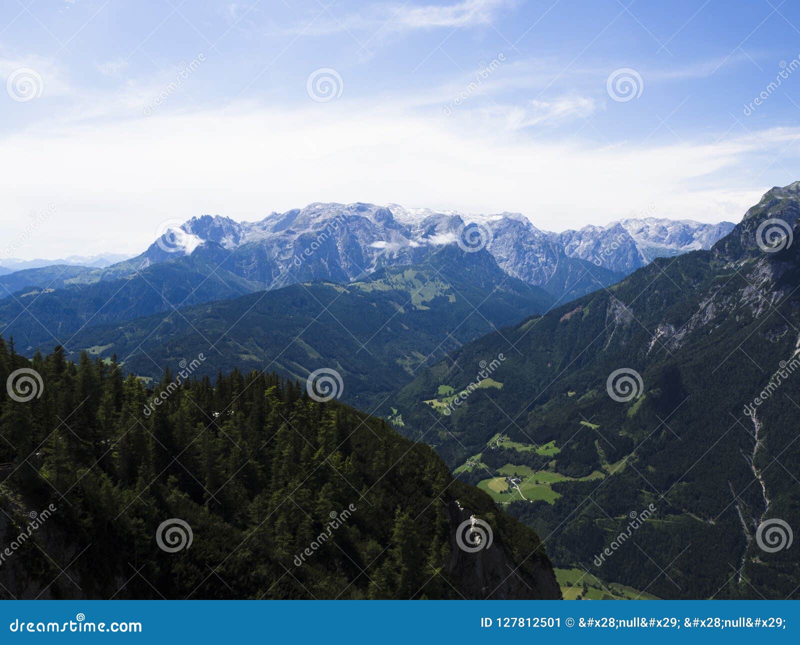 Austrian alps and forest stock image. Image of destination - 127812501