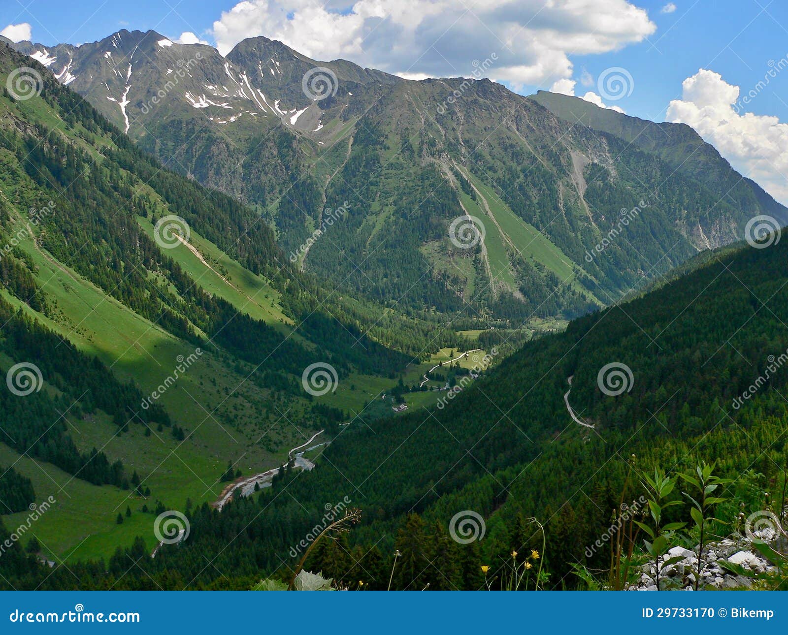 Austrian Alps-valley Weisspriachtal Stock Photo - Image of nature, tree ...