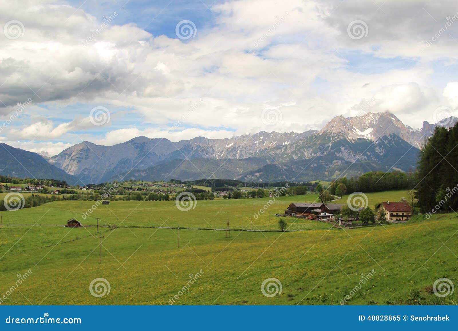 Austrian Alps in summer stock image. Image of austria - 40828865