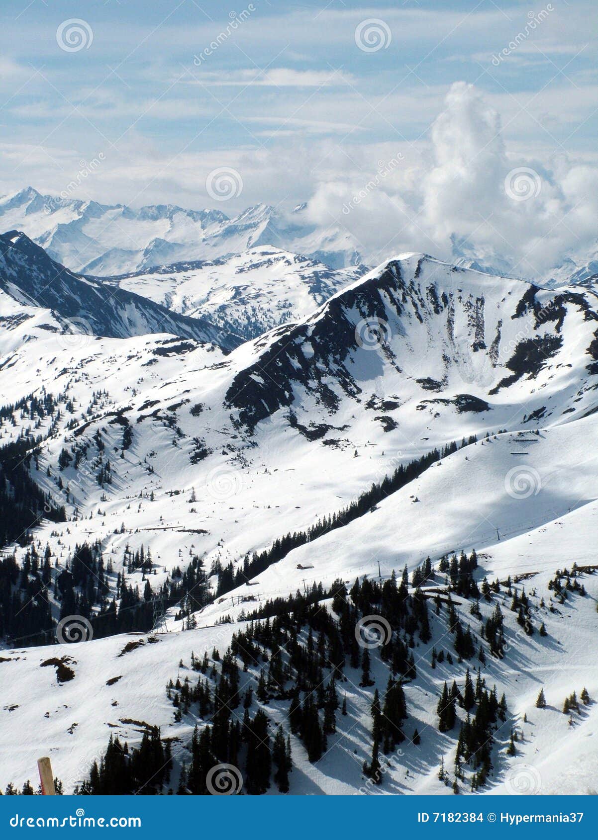 Austrian Alps winter scene stock photo. Image of snowy - 7182384