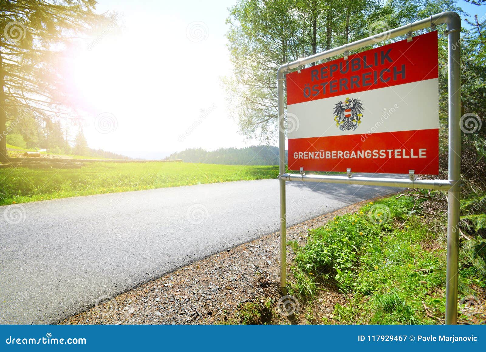 Austrian border, Europe stock image. Image of info, wien - 117929467