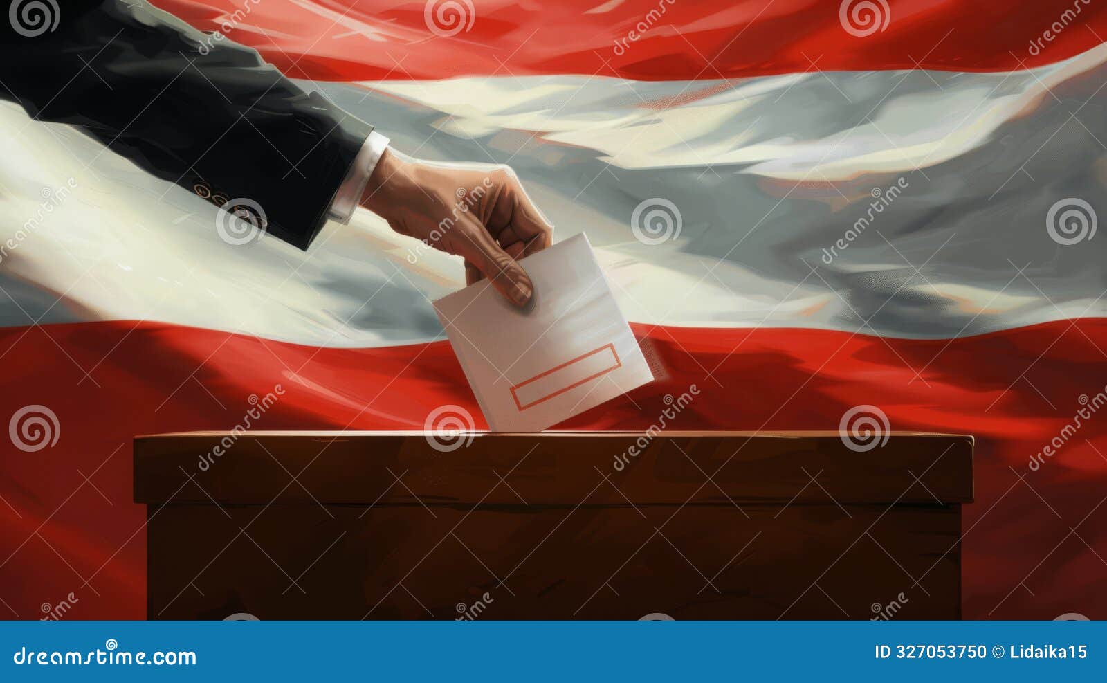 Austrian Election Campaign stock illustration. Illustration of ballot ...