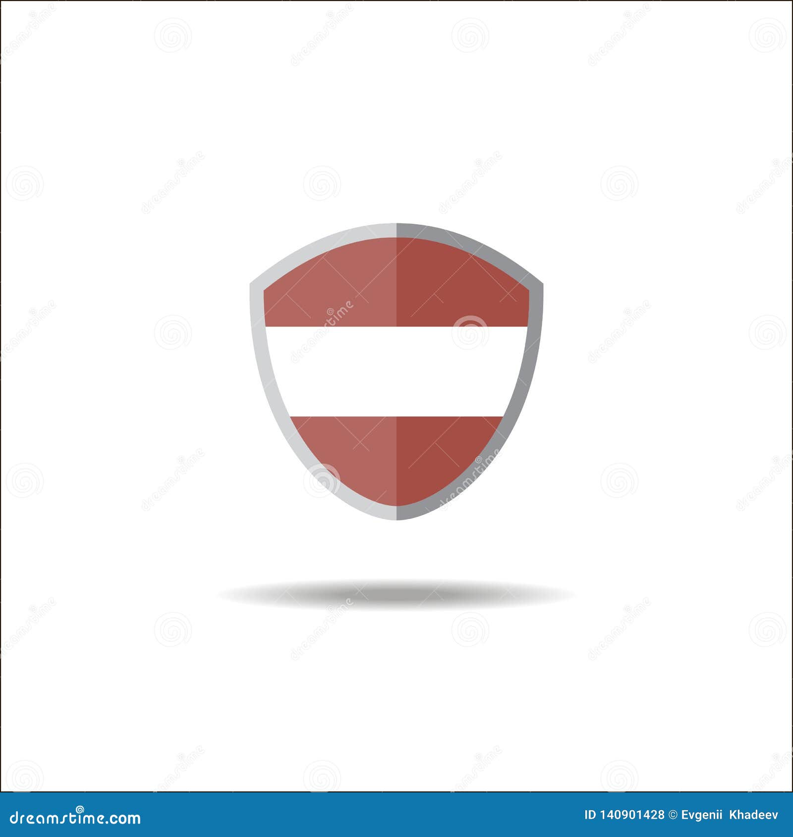 Austrian Flag Flat Vector Shield Badge Stock Illustration ...