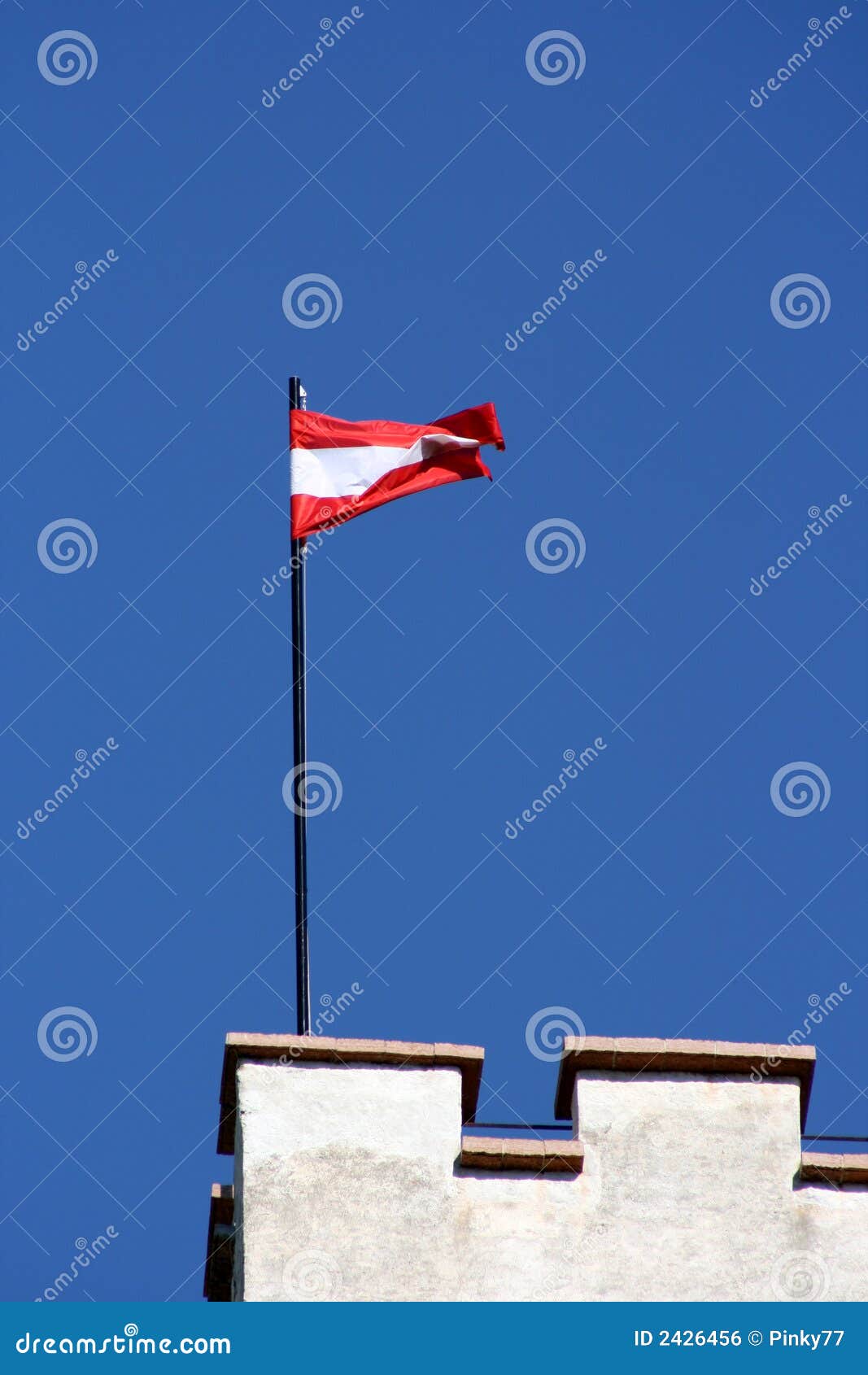 Austrian flag on fortress stock photo. Image of fort, banner - 2426456